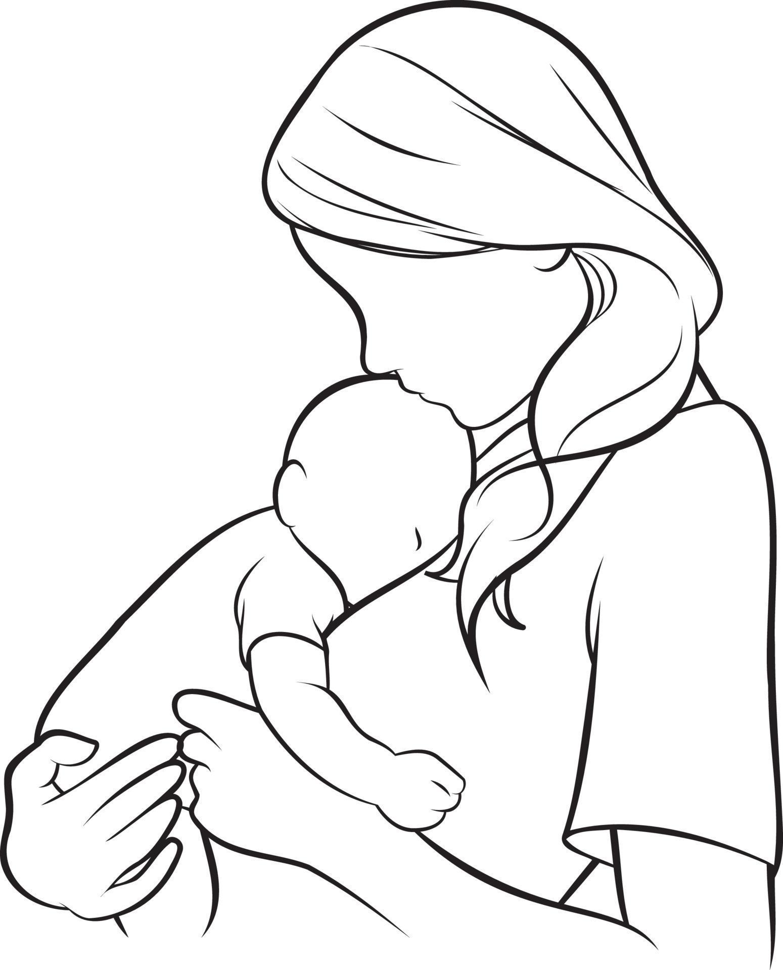 Mother and Kid Line Drawing. 21194425 Vector Art at Vecteezy Mother and Kid Line Drawing. 21194425 Vector Art at Vecteezy
