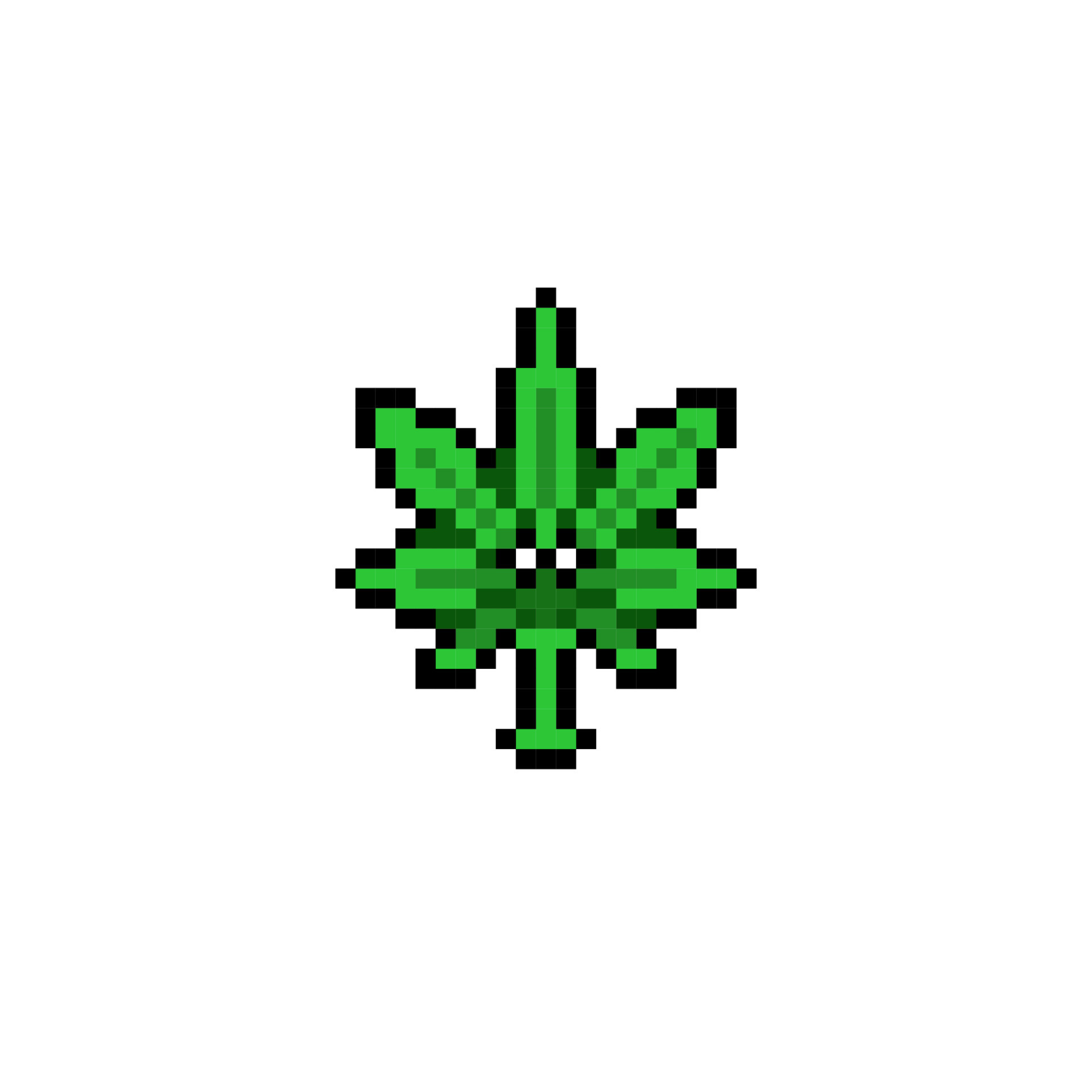 Cannabis Leaf In Pixel Art Style 21195025 Vector Art At Vecteezy