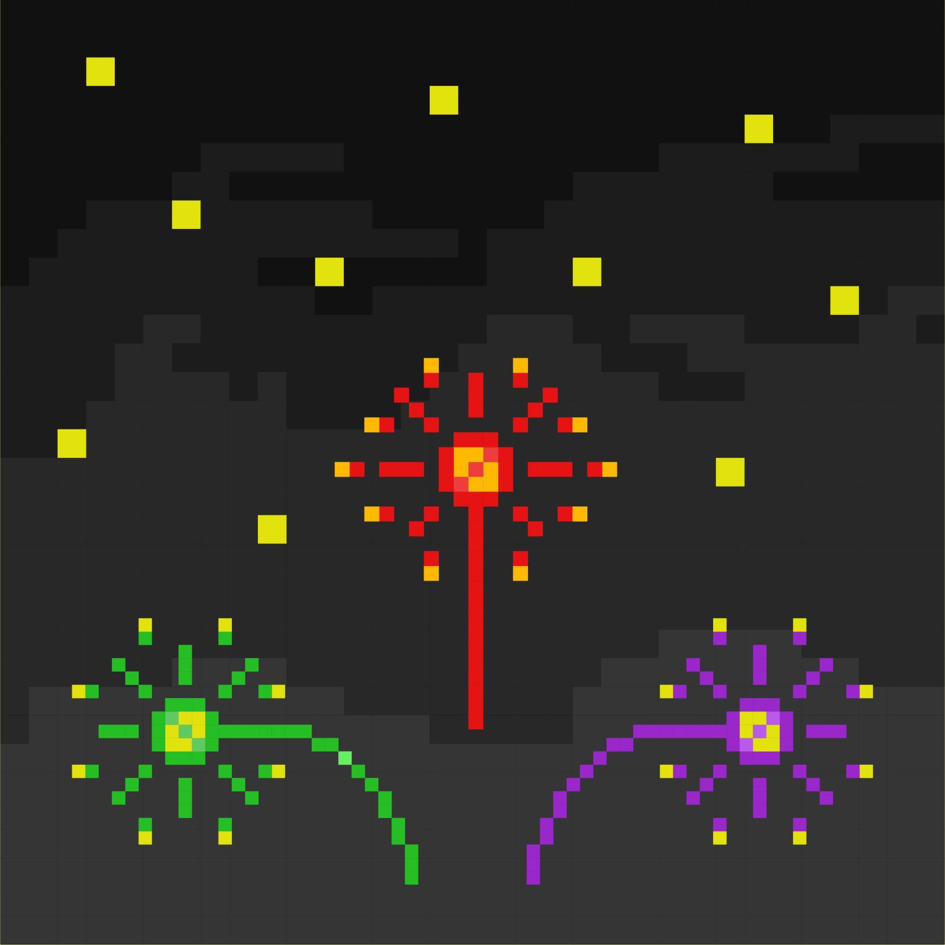 firework in the night view with pixel art style 21195063 Vector Art at Vecteezy