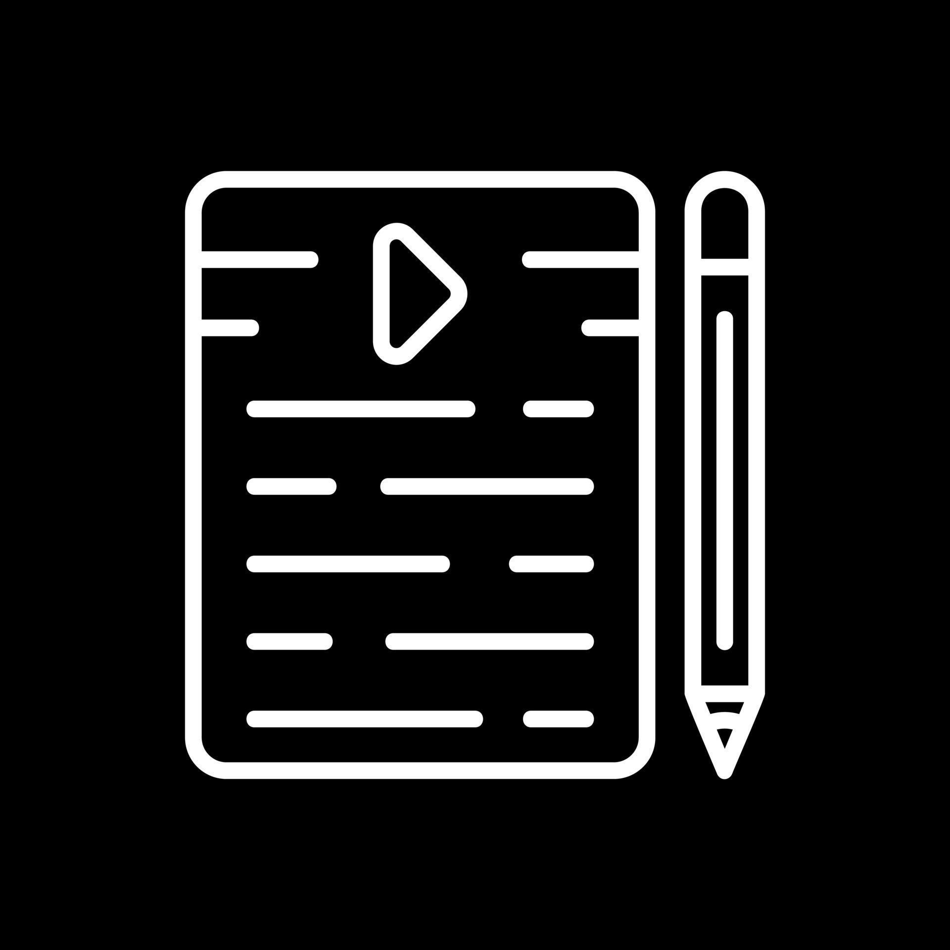 Script Writing Vector Icon Design 21204910 Vector Art At Vecteezy