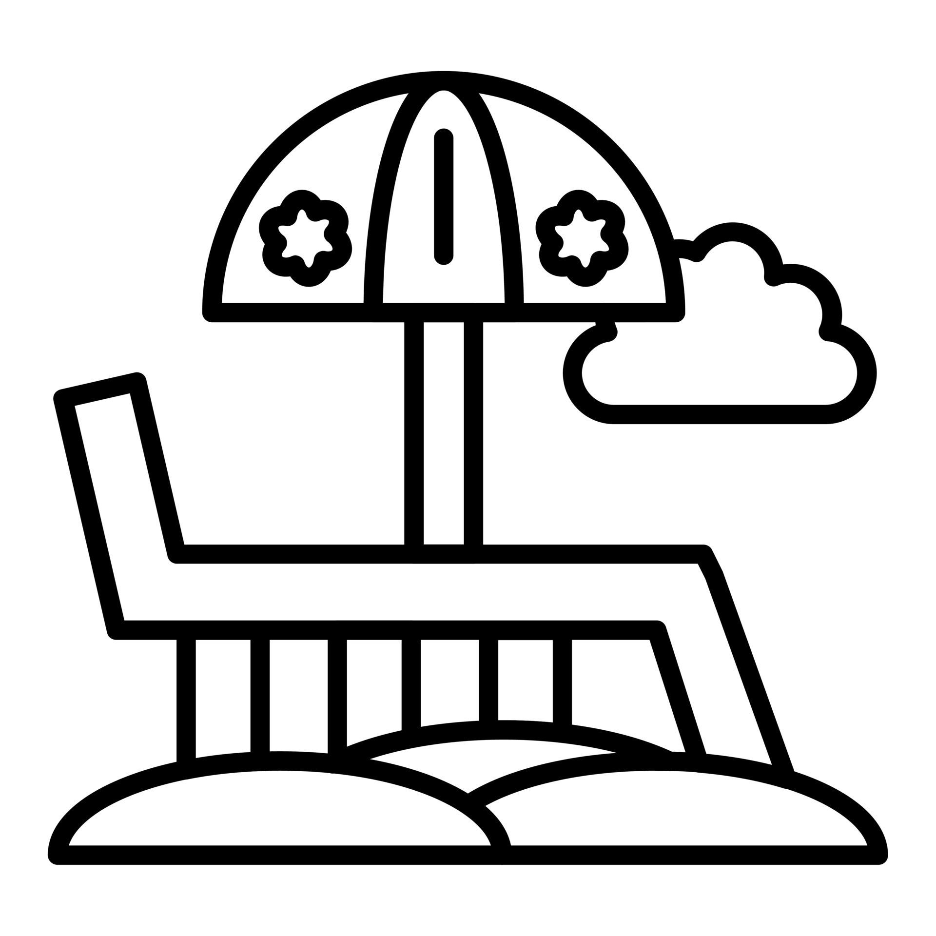 Beach Chair Icon Style 21211375 Vector Art At Vecteezy