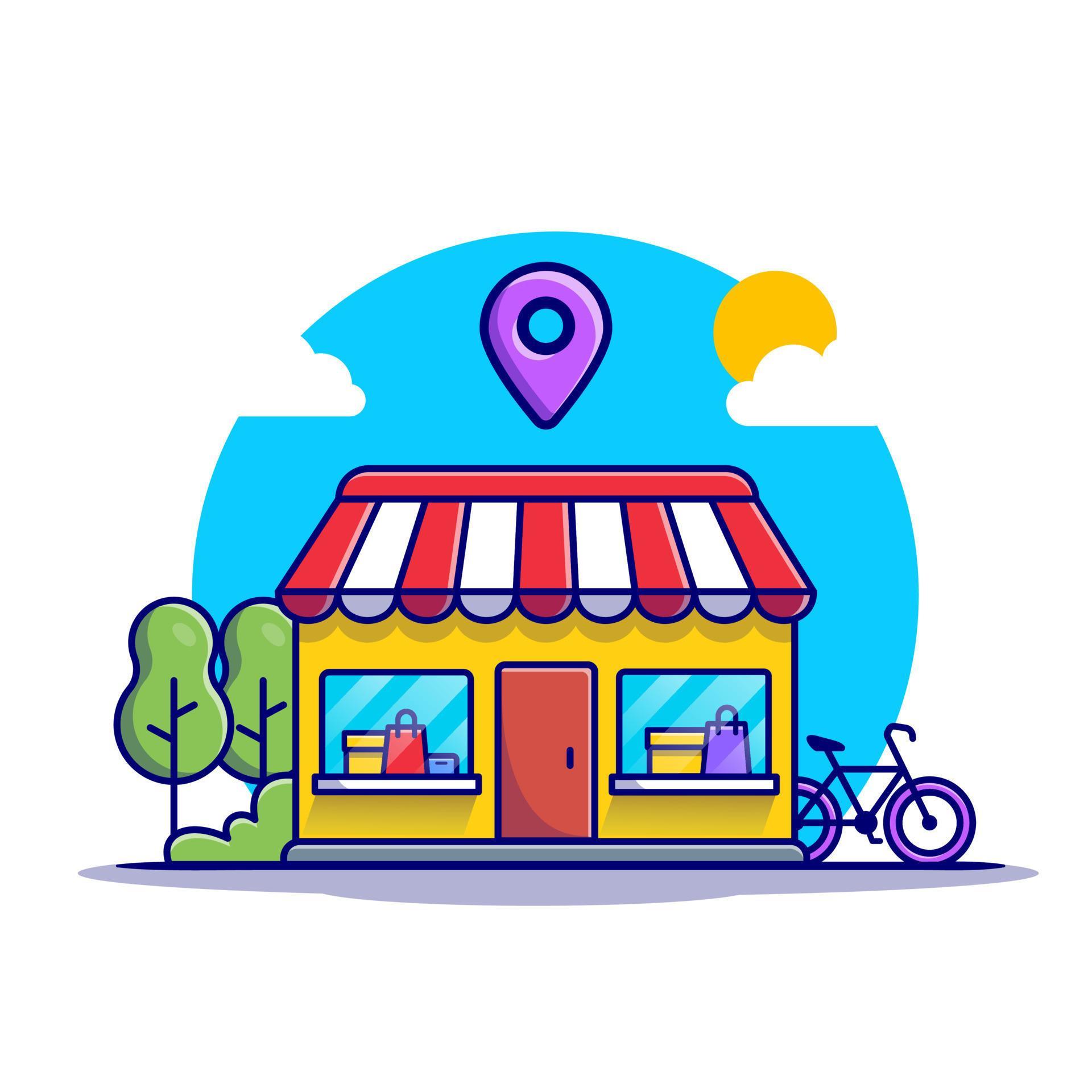 Shop Building Cartoon Vector Icon Illustration. Building Business Icon ... Shop Building Cartoon Vector Icon Illustration. Building Business Icon ...
