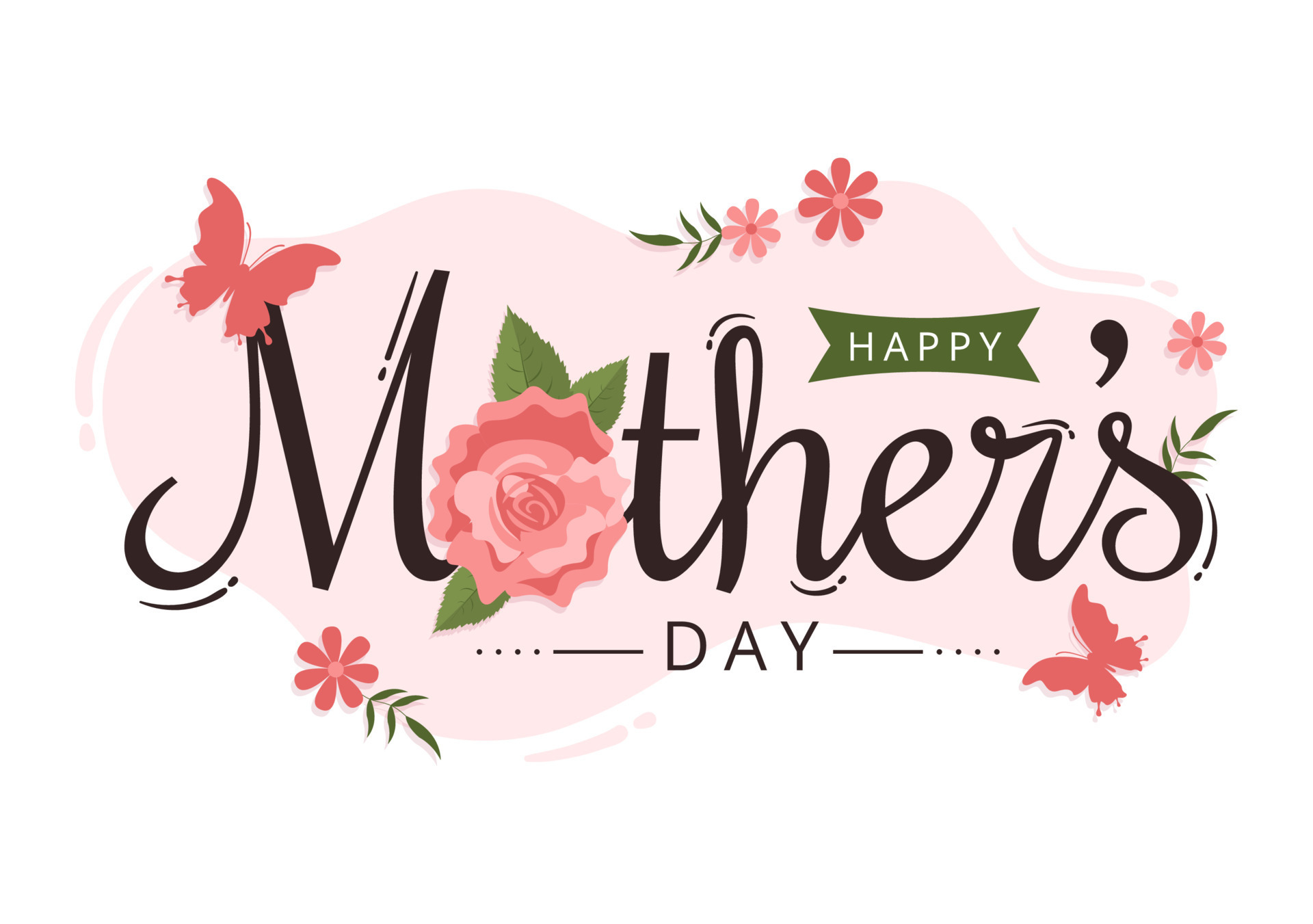 Happy Mother Day on May 14 Illustration with Affection for Baby and ...