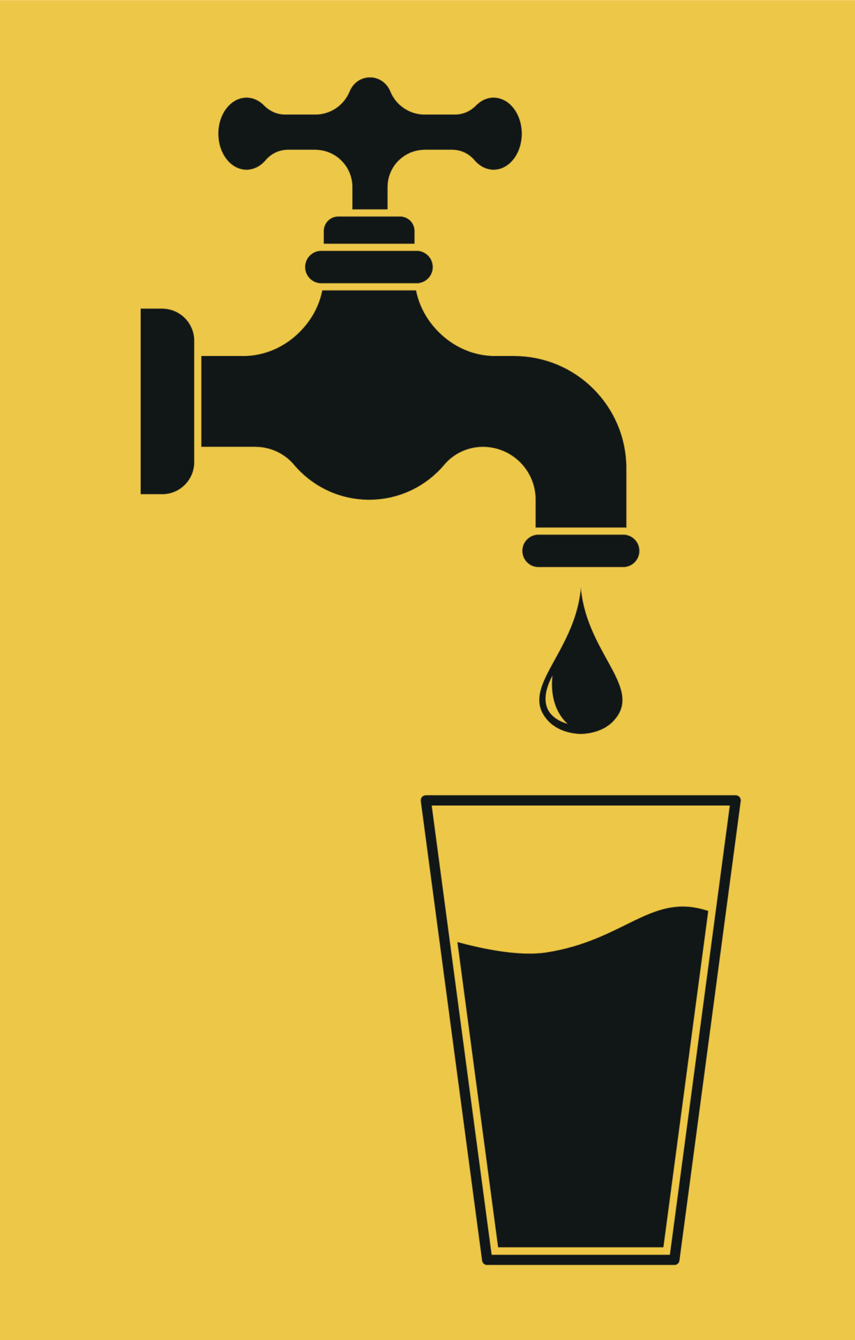 Water tap with glass. Filling cup beverage. Vector illustration. 21213365 Vector Art at Vecteezy