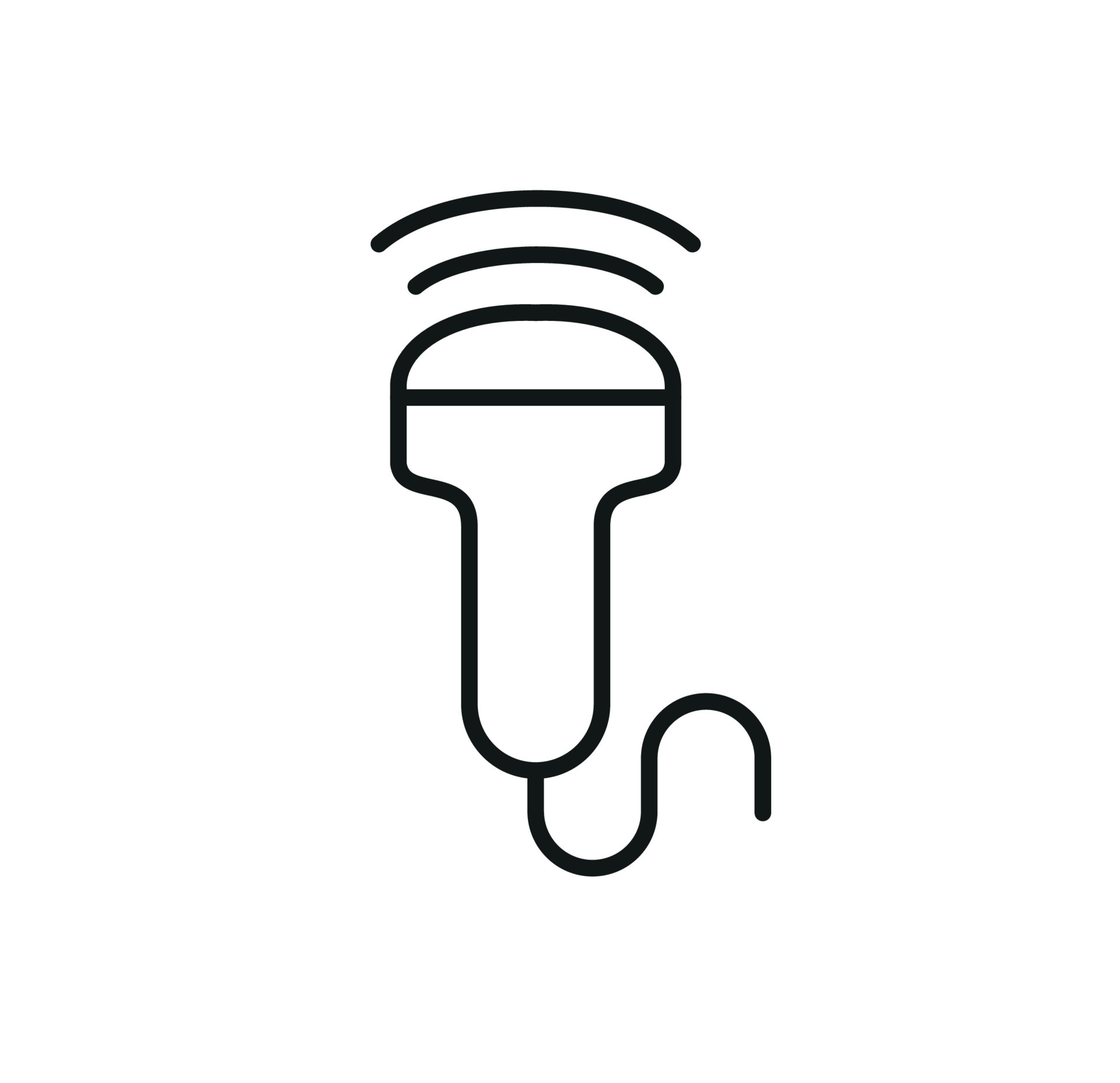 Ultrasonic Device Icon Outline Ultrasonic Device Vector Icon For Web Design Isolated On White