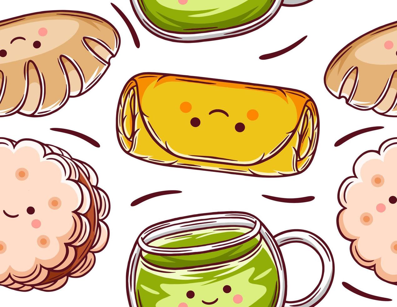 Kawaii Breakfast Seamless Pattern Vector Style 21217113 Vector Art at ... Kawaii Breakfast Seamless Pattern Vector Style 21217113 Vector Art at ...