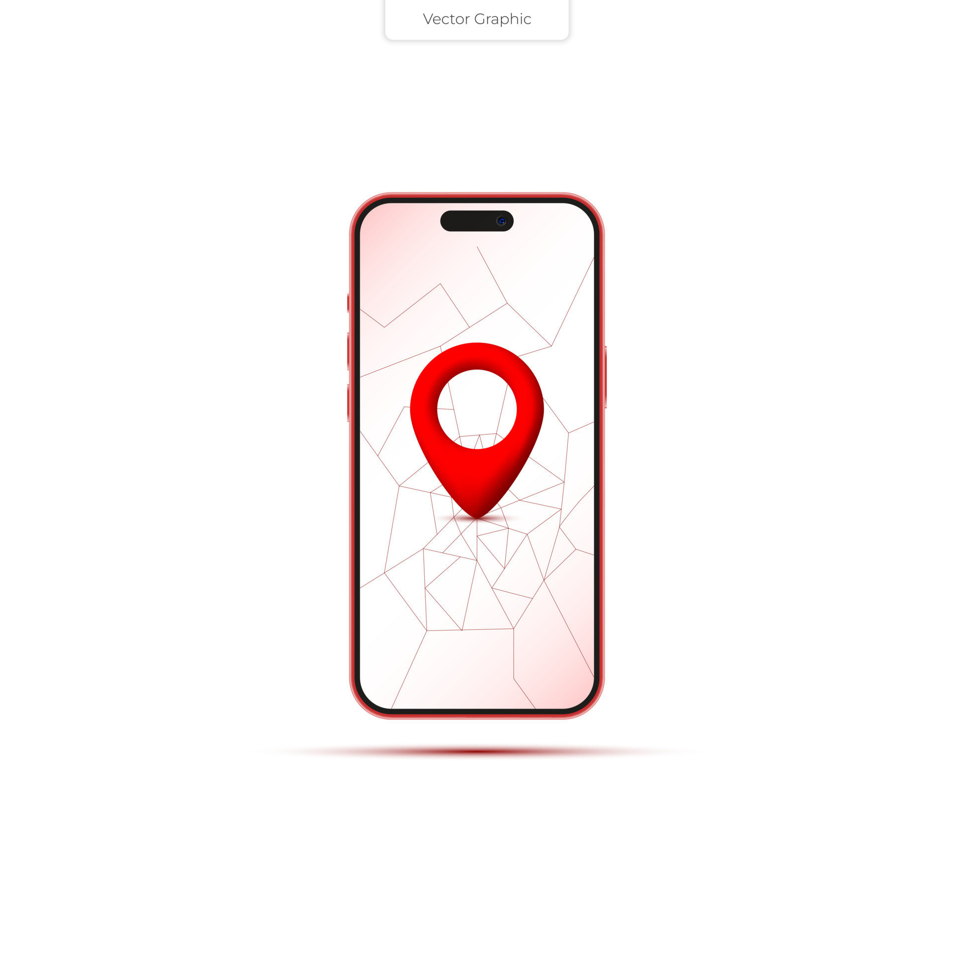 Mobile Gps Navigation And Tracking App Concept 3d Vector Render
