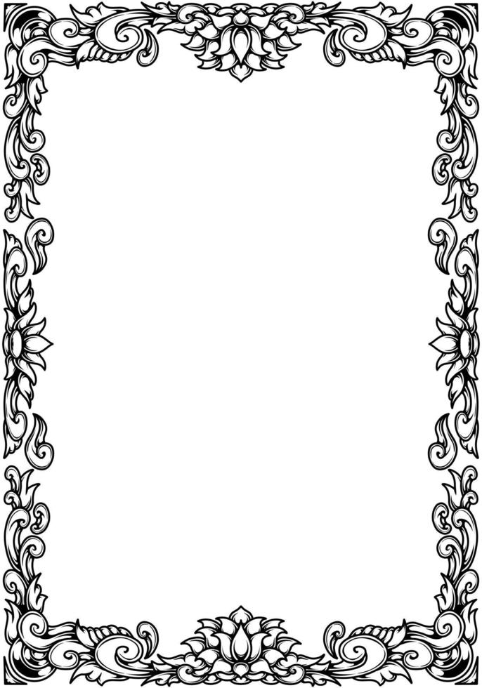 Classic luxury frame ink and line art design 21219314 Vector Art at Vecteezy