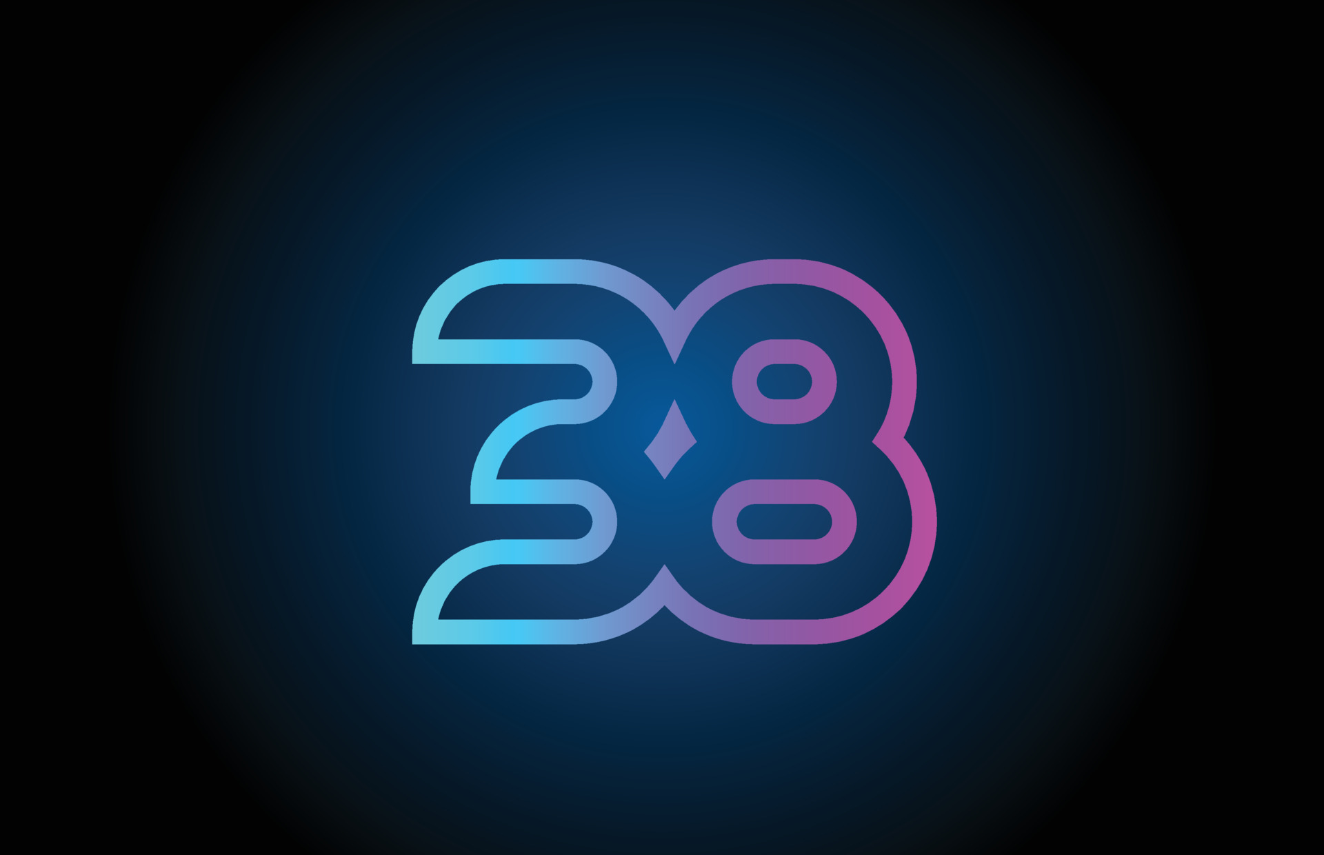 pink line 38 number logo icon design. Creative template for business and company 21221601 Vector ...