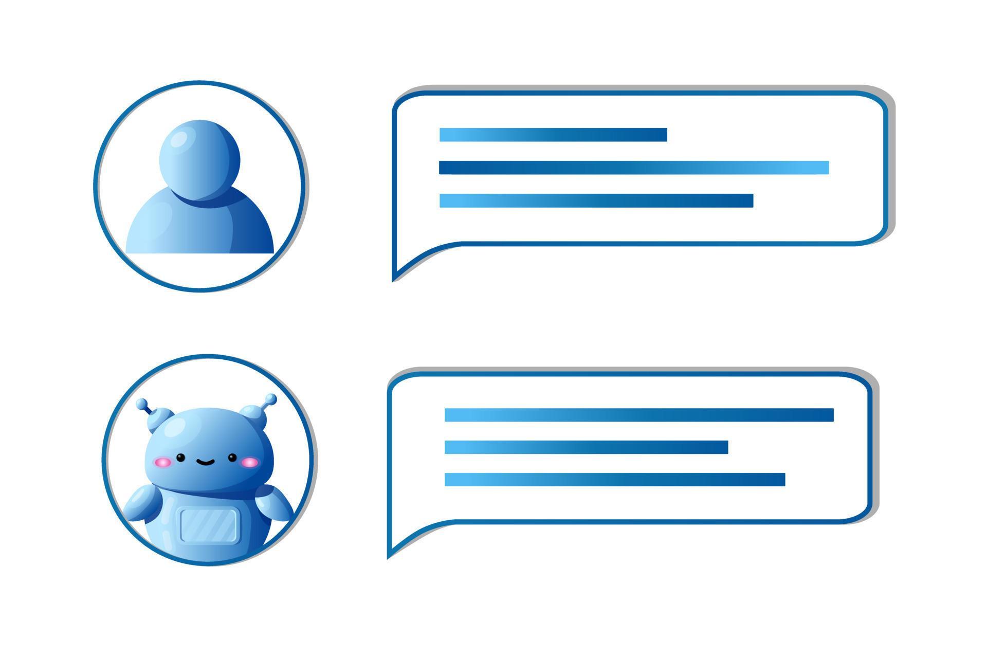 Chatbot Bubble Text Illustration Online Message Chat In Internet Artificical Intelligence