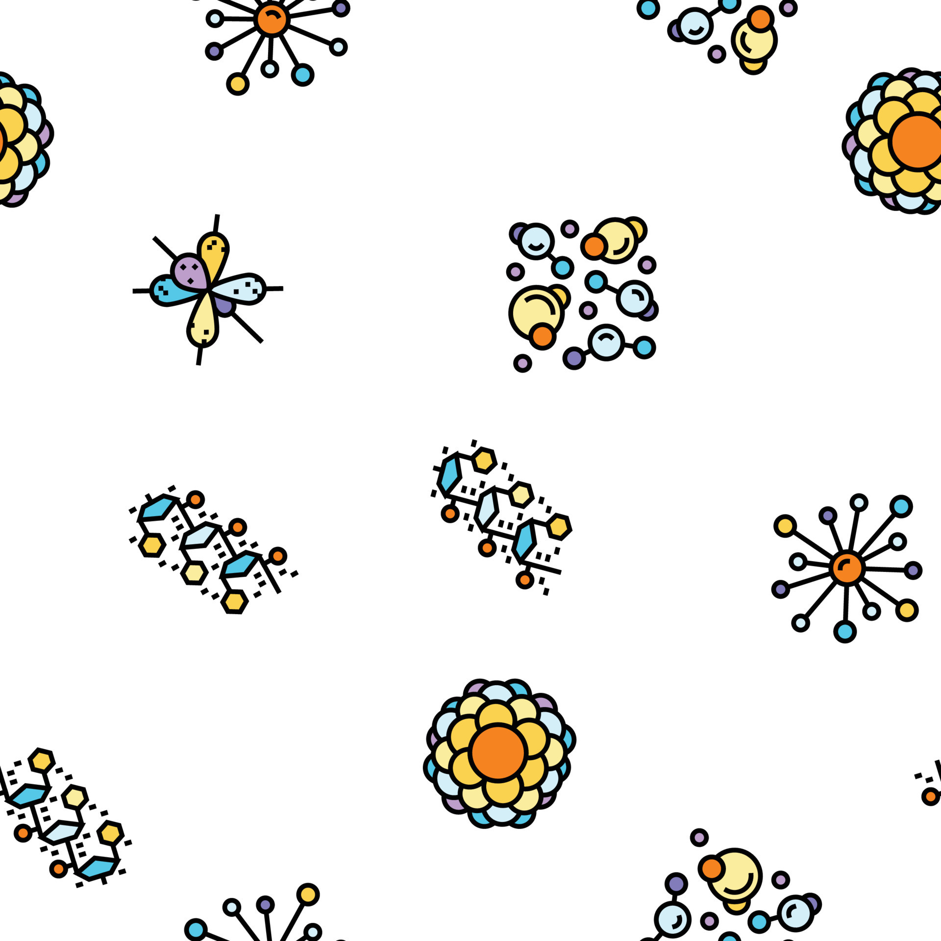 Molecular Science Chemistry Atom Vector Seamless Pattern 21229693 Vector Art At Vecteezy