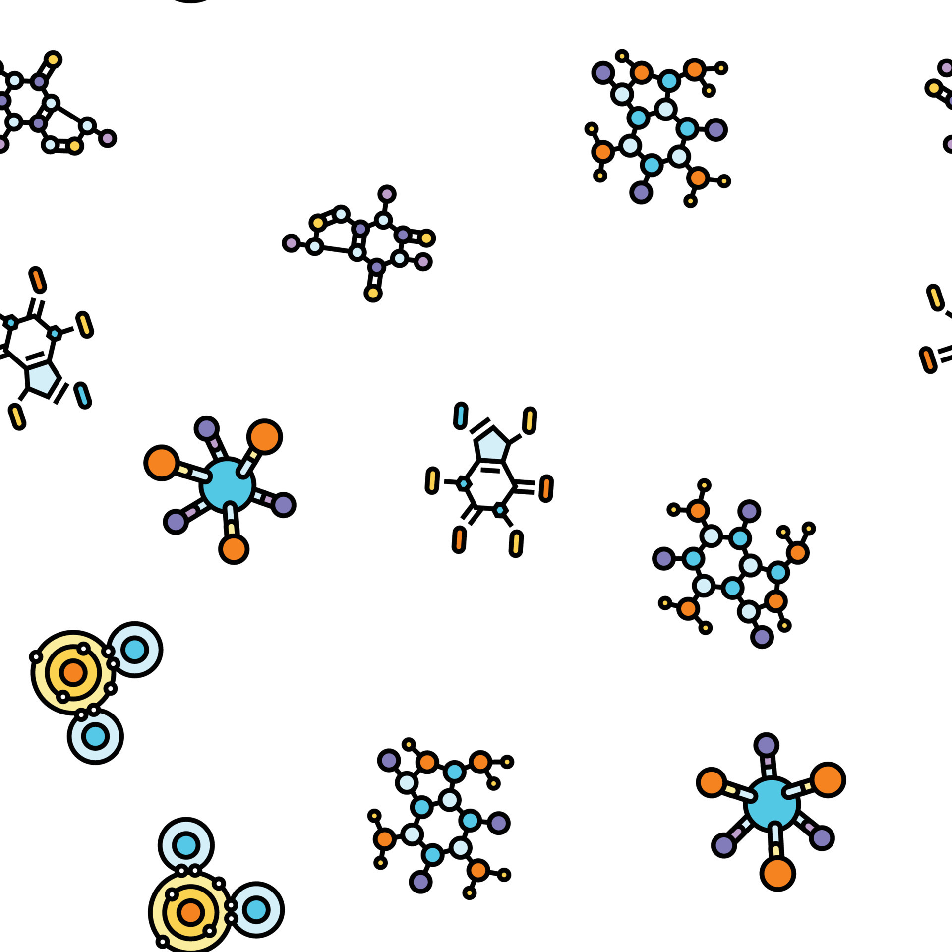 Molecular Science Chemistry Atom Vector Seamless Pattern 21229720 Vector Art At Vecteezy