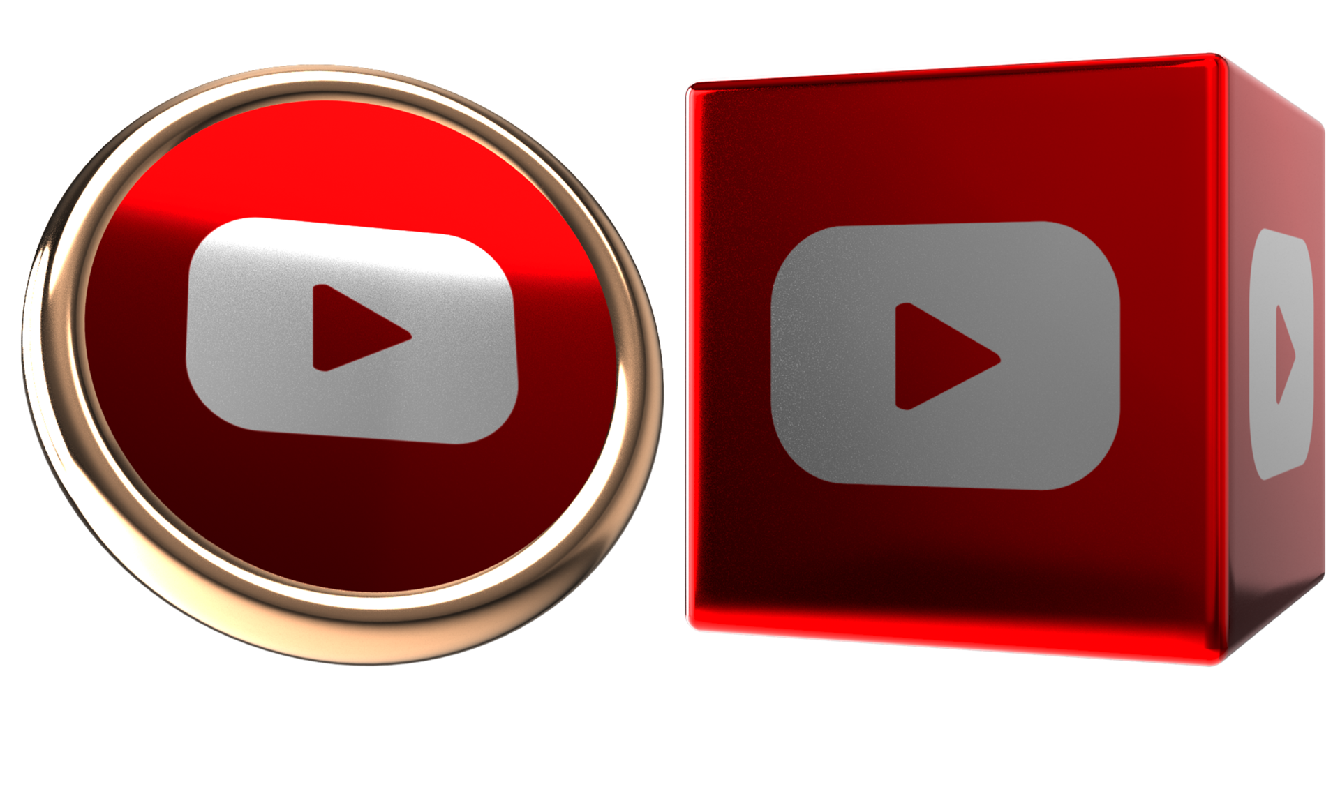 YouTube 3d logo on transparent background 21232337 PNG YouTube 3d logo on transparent background 21232337 PNG