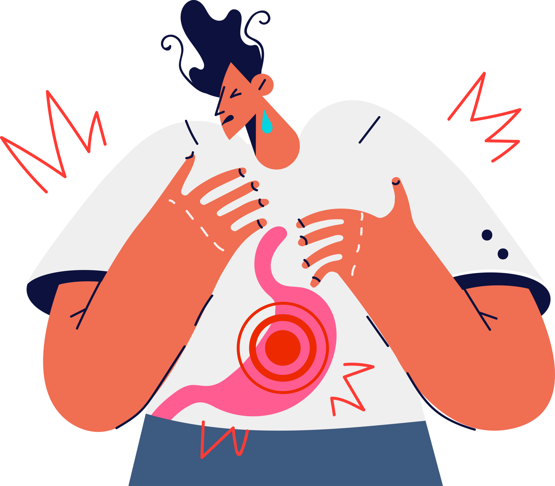 Unhealthy man suffer from stomachache 21239603 PNG Unhealthy man suffer from stomachache 21239603 PNG