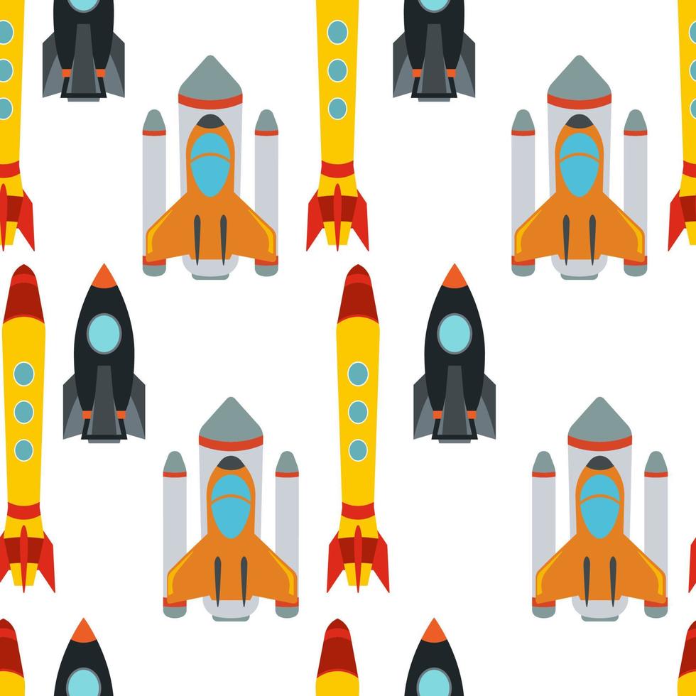 Seamless pattern with space rocket. Vector illustration. 21242230 ...