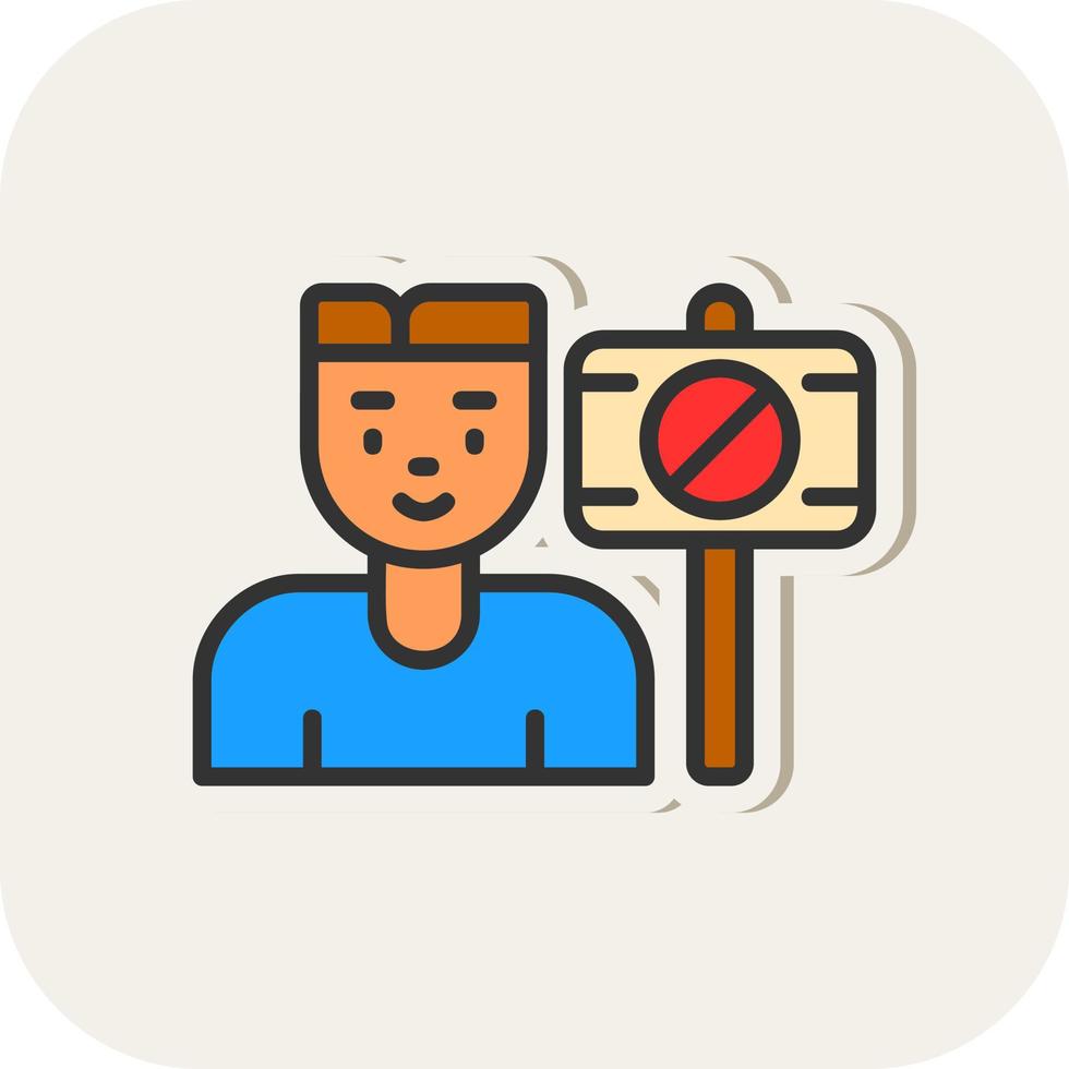 Protester Vector Icon Design 21243112 Vector Art At Vecteezy