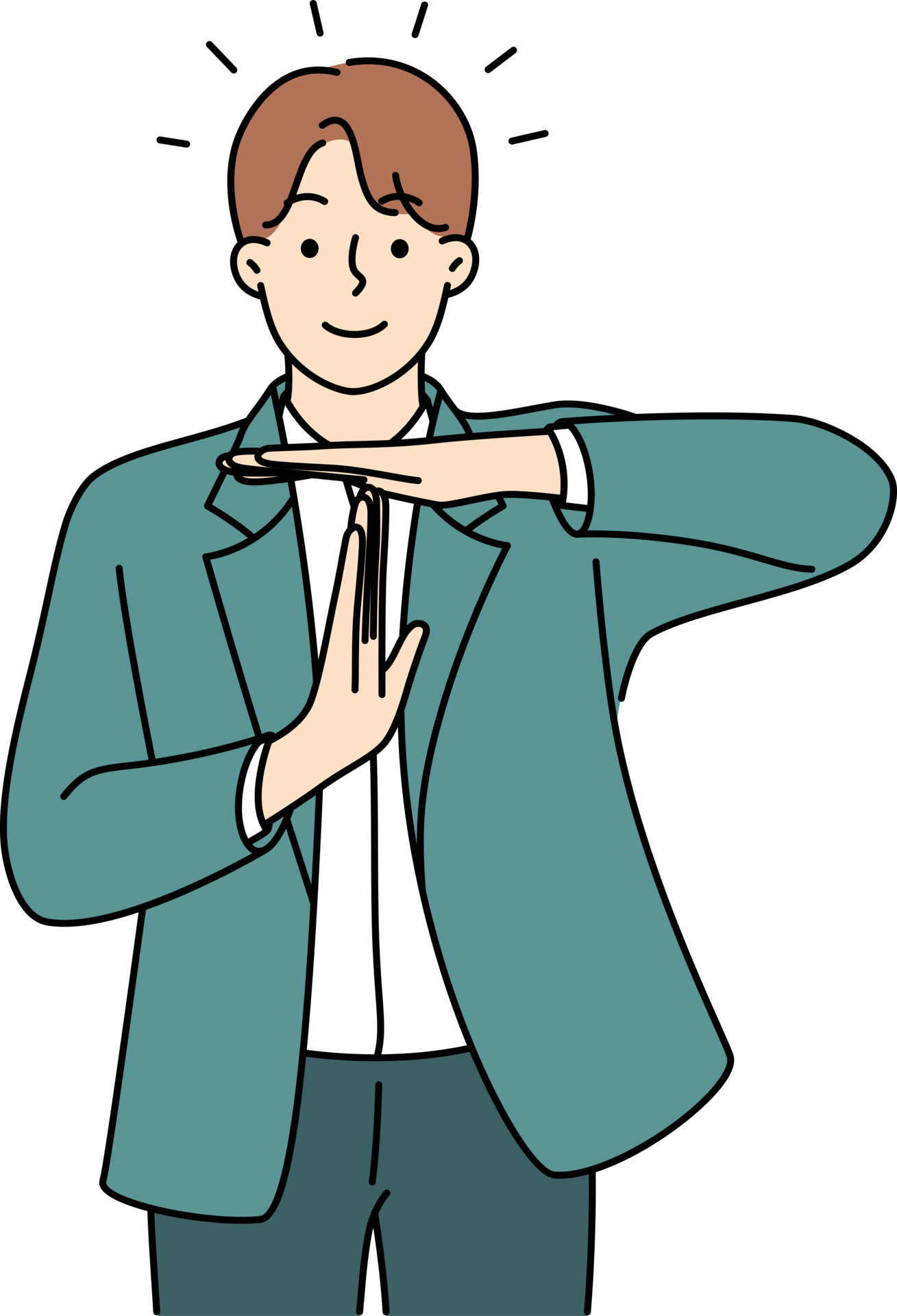 Smiling man show stop hand gesture 21243344 PNG Smiling man show stop hand gesture 21243344 PNG