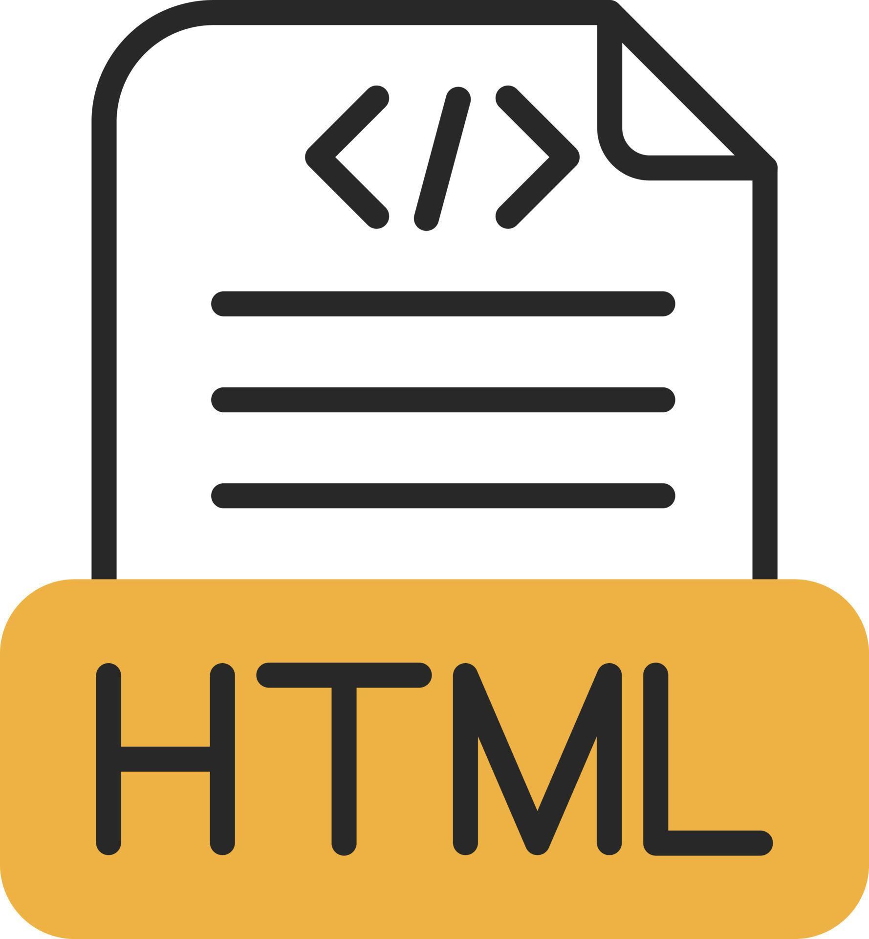 Html File Vector Icon Design 21245462 Vector Art At Vecteezy