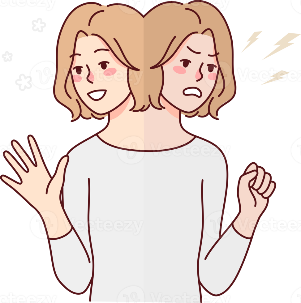 Emotional Woman Suffer From Bipolar Disorder 21248161 Png