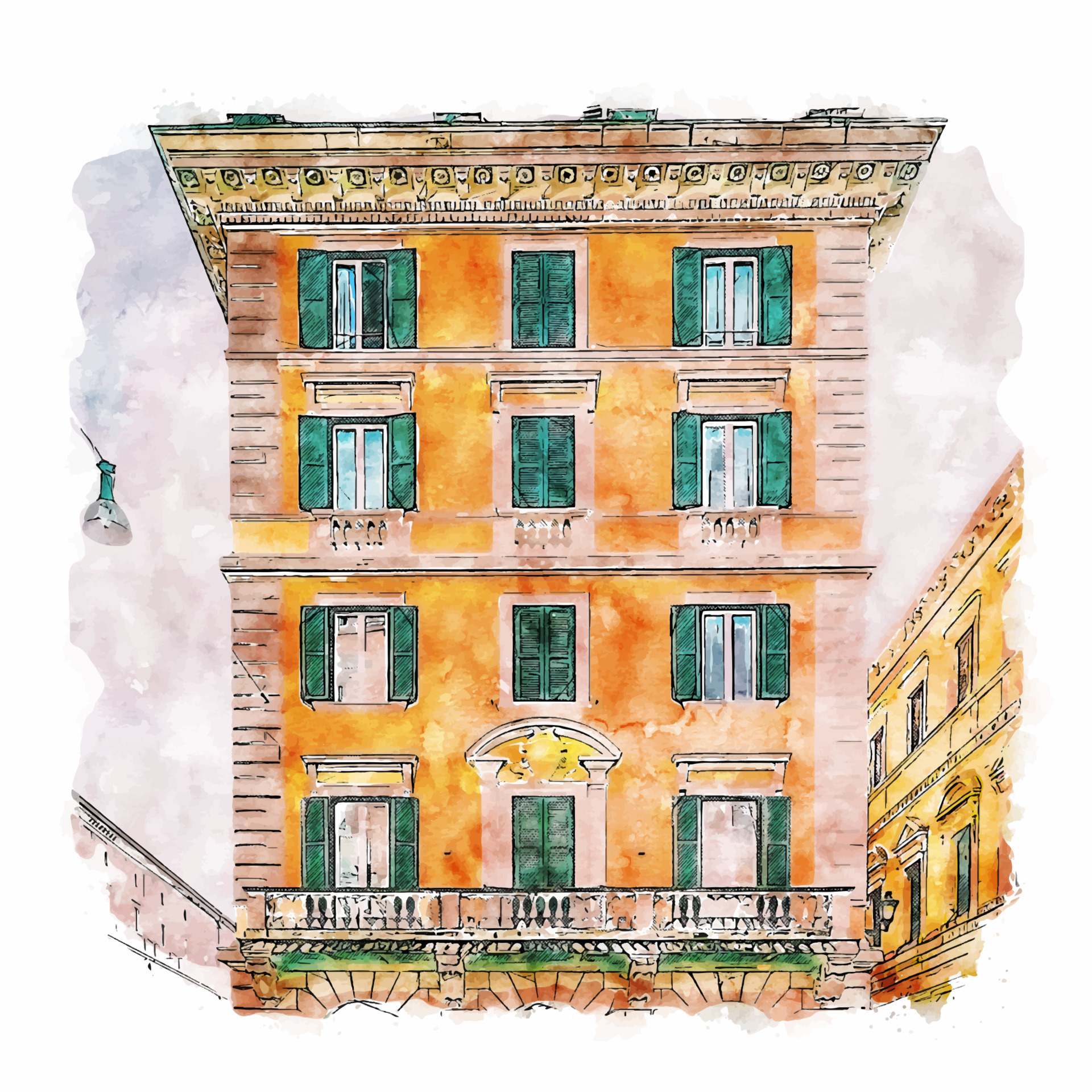 roma italia acuarela boceto dibujado a mano ilustración 21258327 Vector ... roma italia acuarela boceto dibujado a mano ilustración 21258327 Vector ...