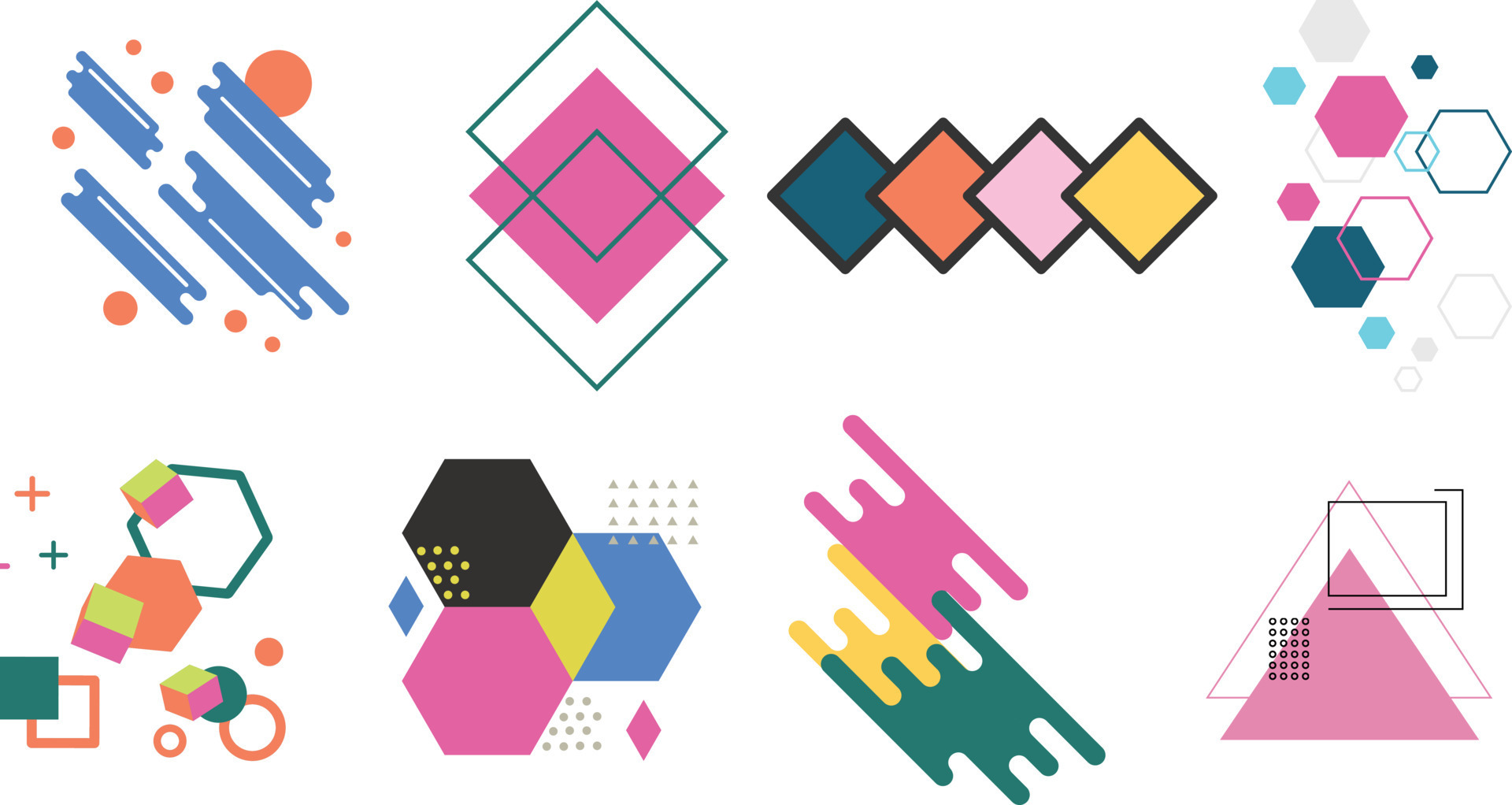 Vector geometric shapes 21258810 Vector Art at Vecteezy