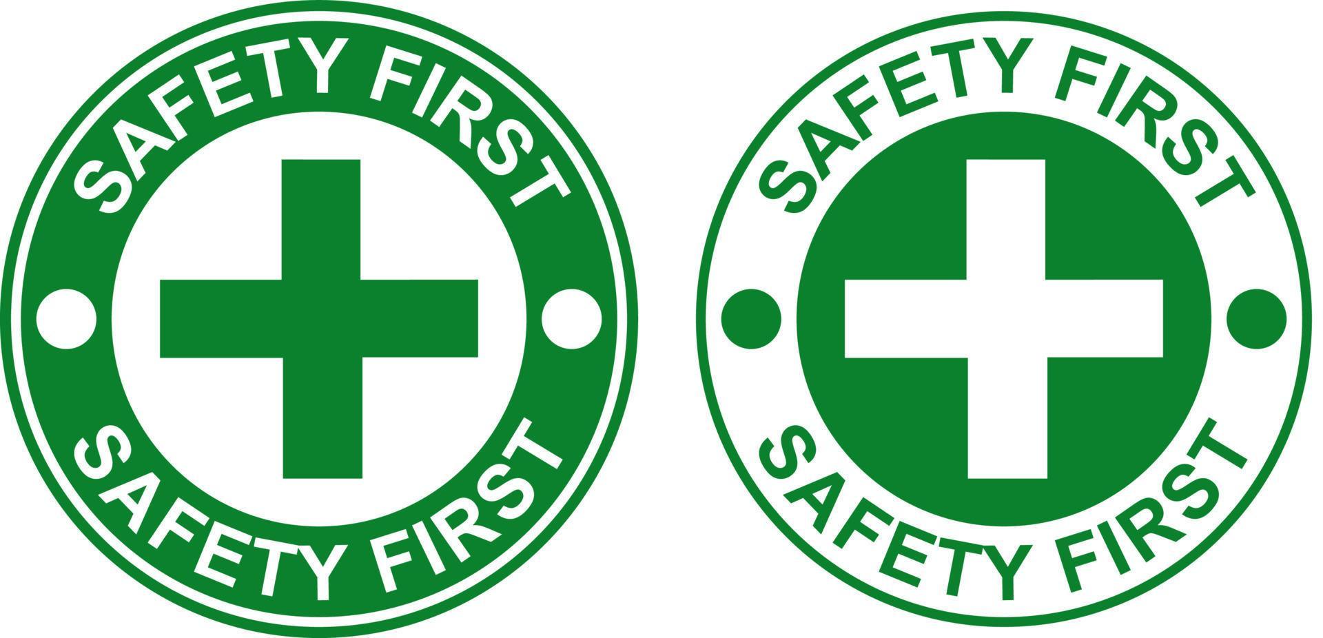 safety first signage logo design printable sign for safely at workplace factory construction ...