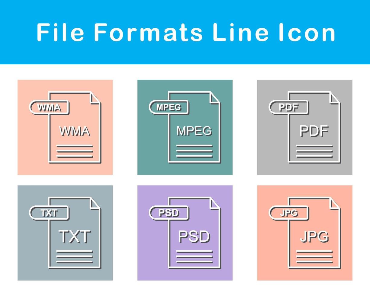 File Formats Vector Icon Set 21264322 Vector Art at Vecteezy