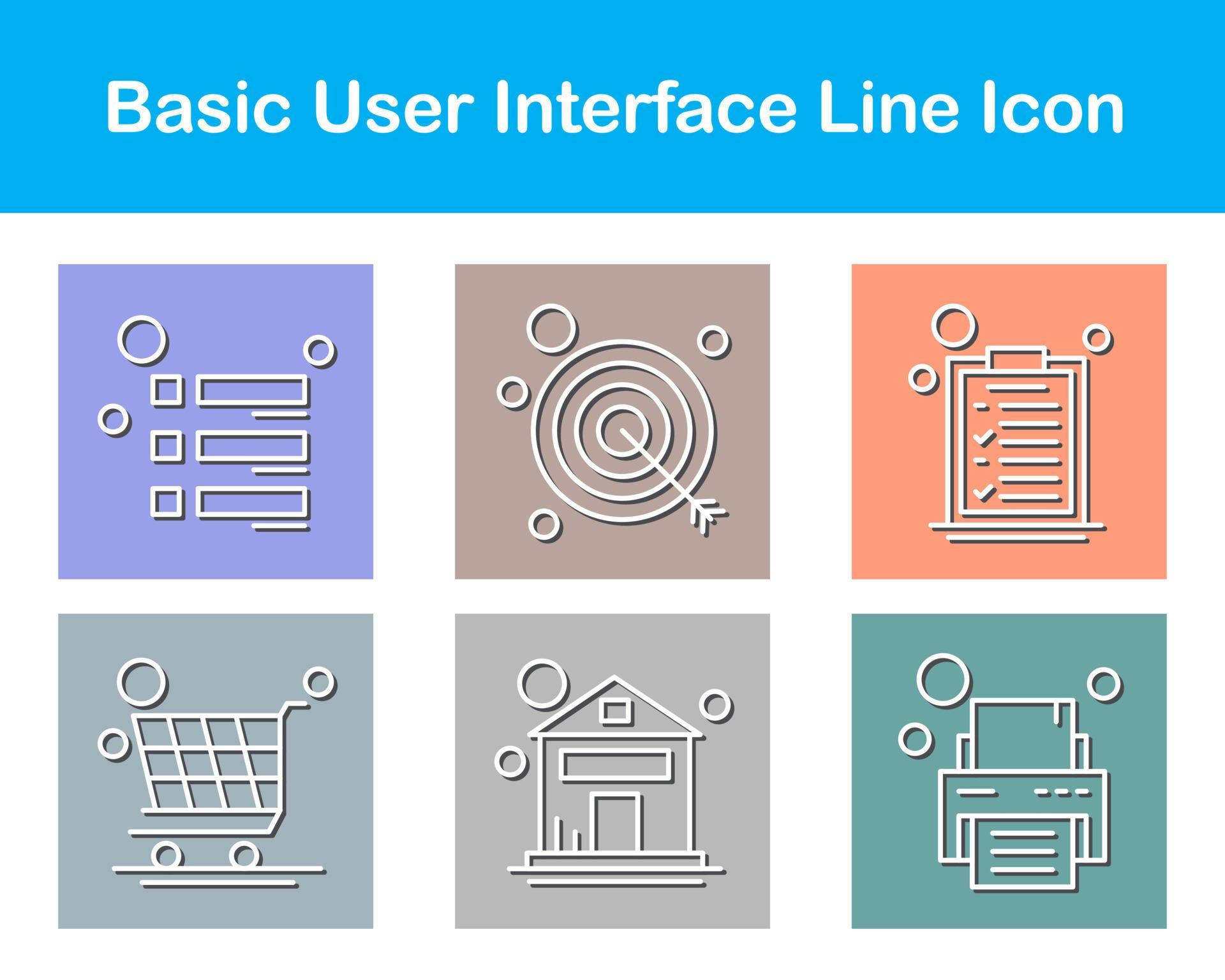 Basic User Interface Vector Icon Set 21264804 Vector Art at Vecteezy