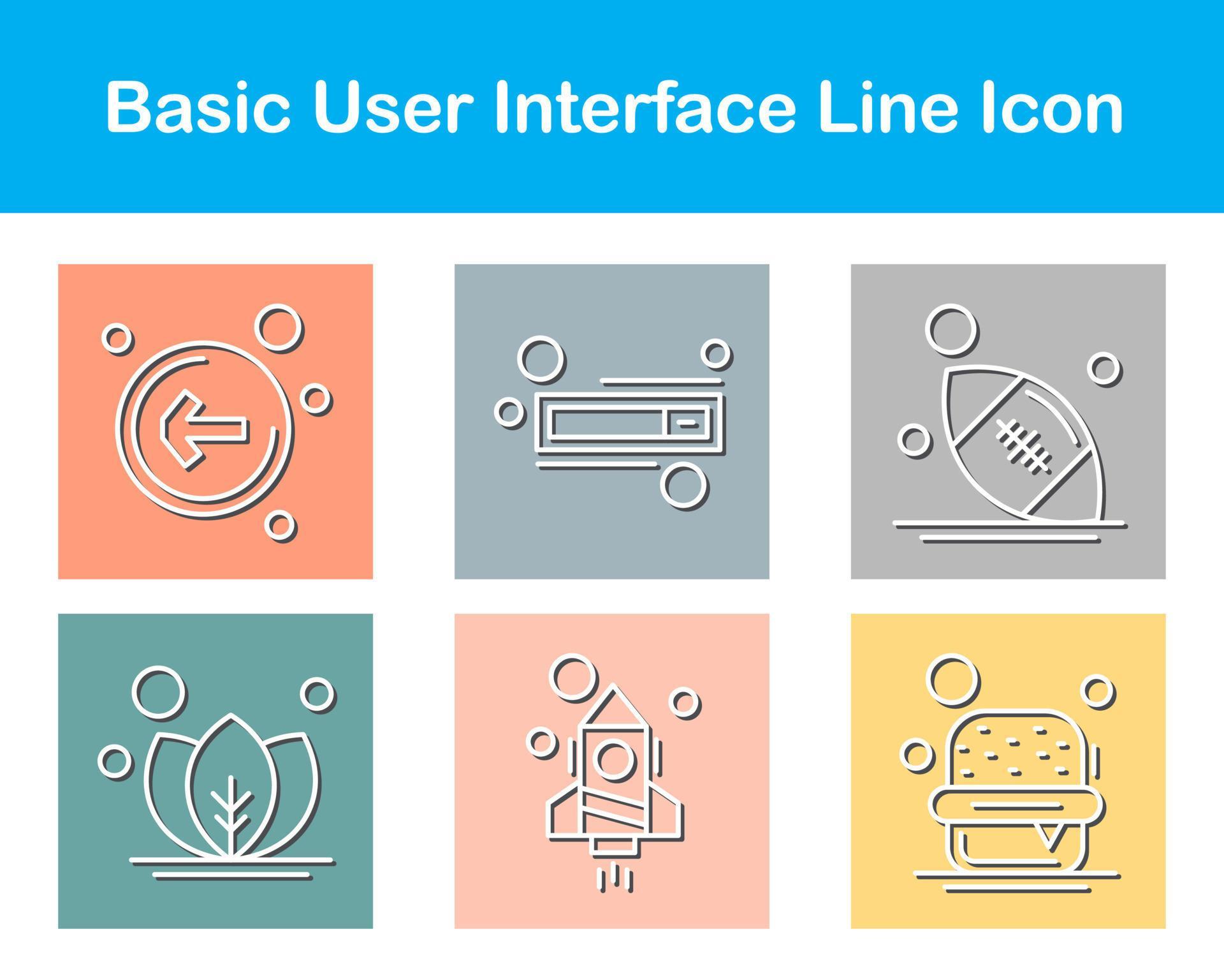 Basic User Interface Vector Icon Set 21264805 Vector Art at Vecteezy