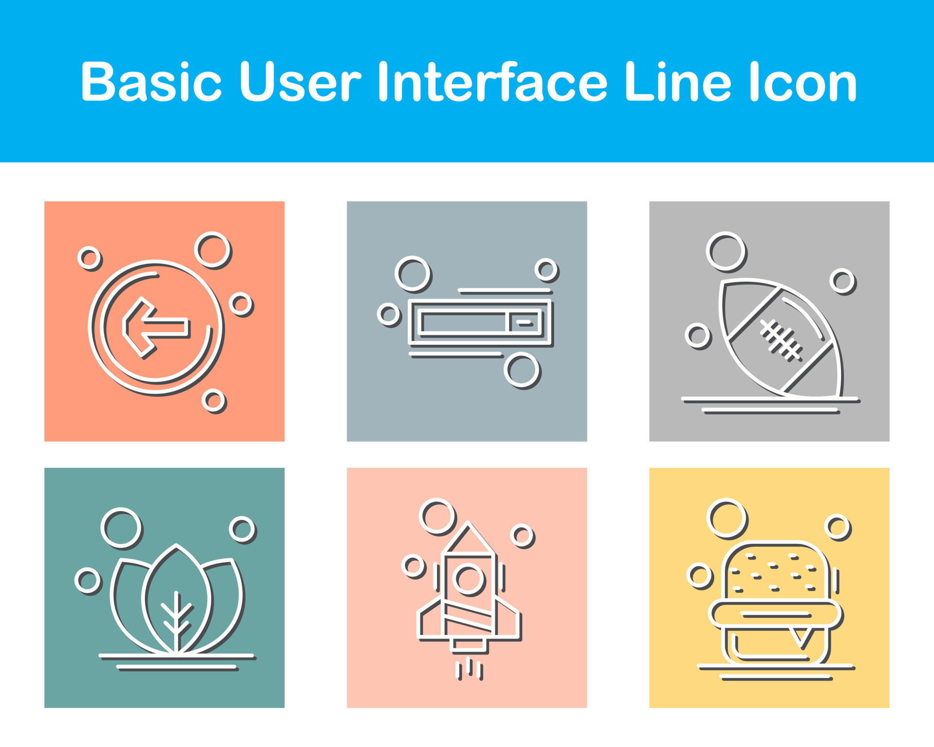 Basic User Interface Vector Icon Set 21264805 Vector Art At Vecteezy