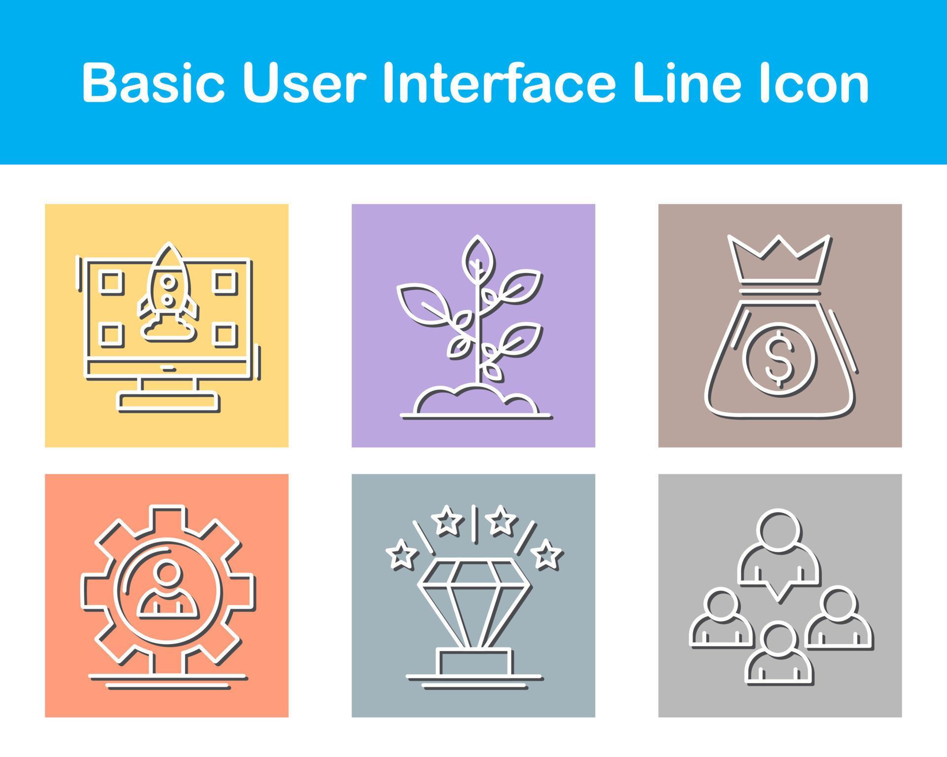 Basic User Interface Vector Icon Set 21264811 Vector Art at Vecteezy