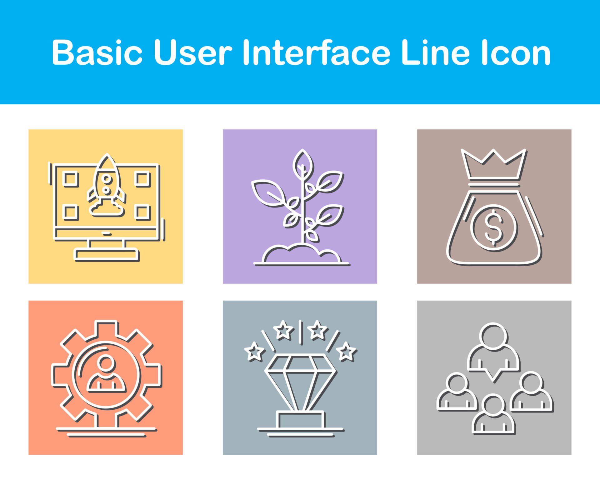 Basic User Interface Vector Icon Set 21264811 Vector Art at Vecteezy