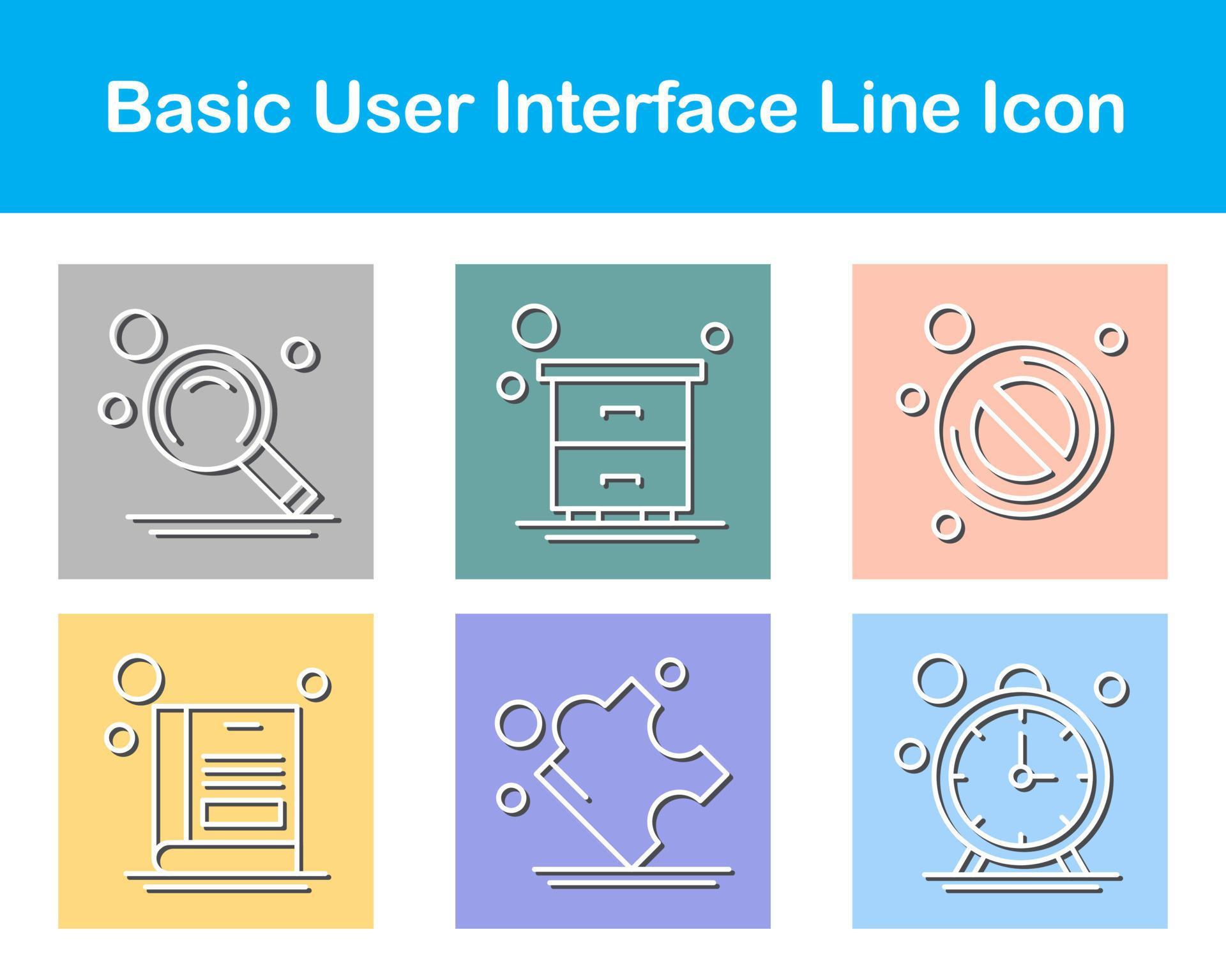 Basic User Interface Vector Icon Set 21266689 Vector Art at Vecteezy