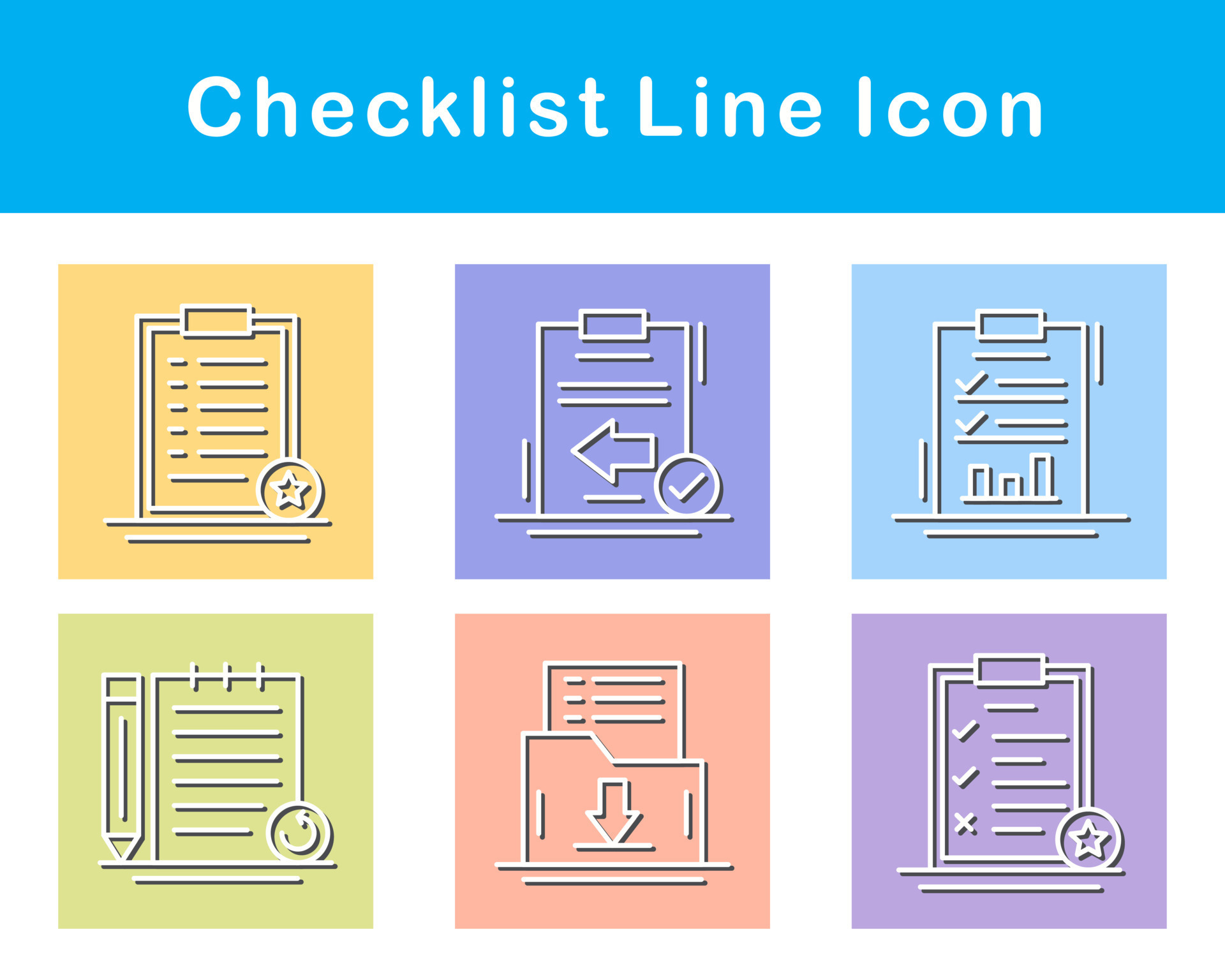 Checklist Vector Icon Set 21266691 Vector Art at Vecteezy