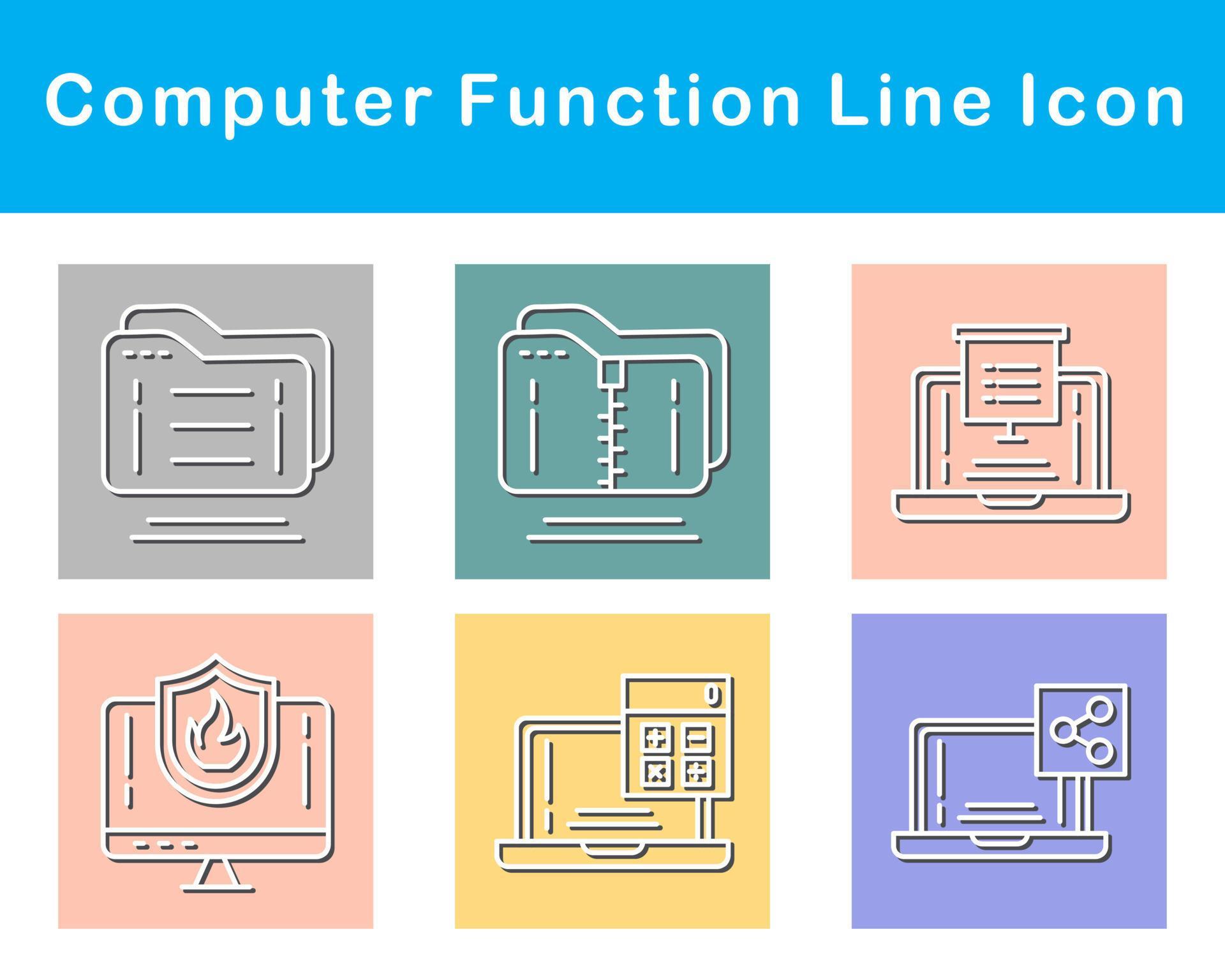 Computer Function Vector Icon Set 21272669 Vector Art at Vecteezy