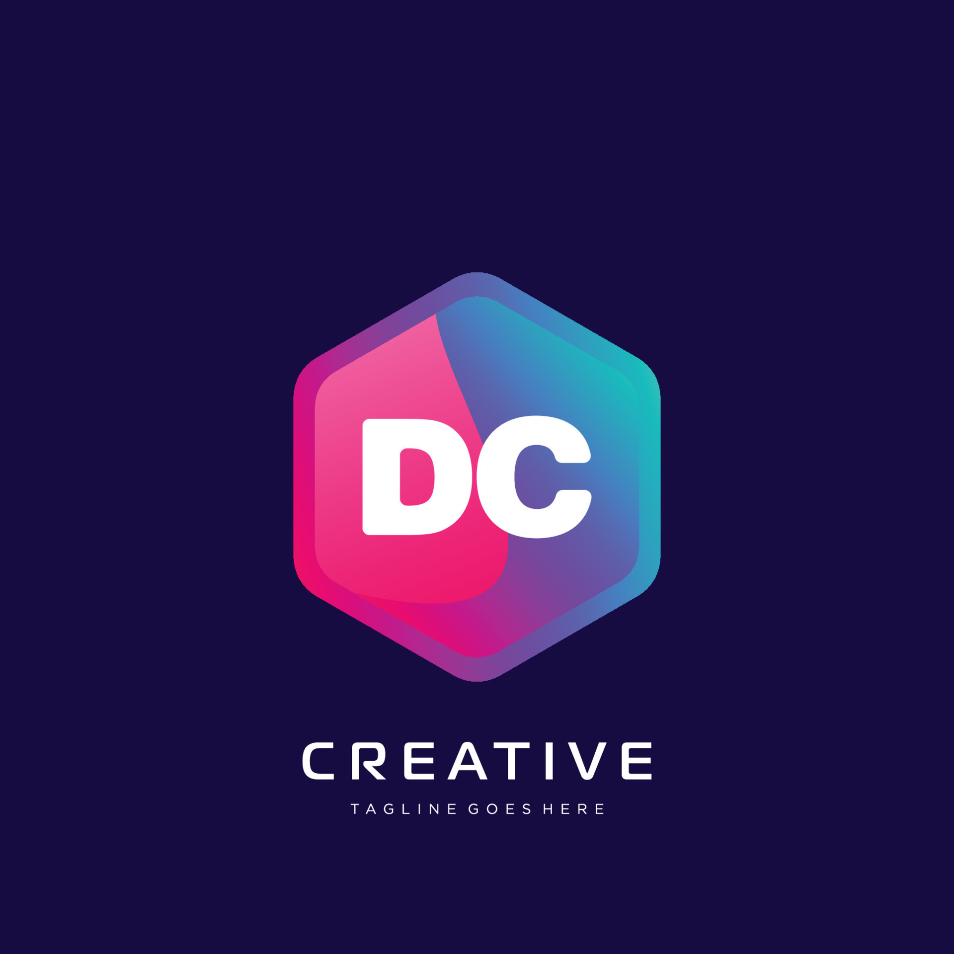 DC initial logo With Colorful template vector. 21272718 Vector Art at ...