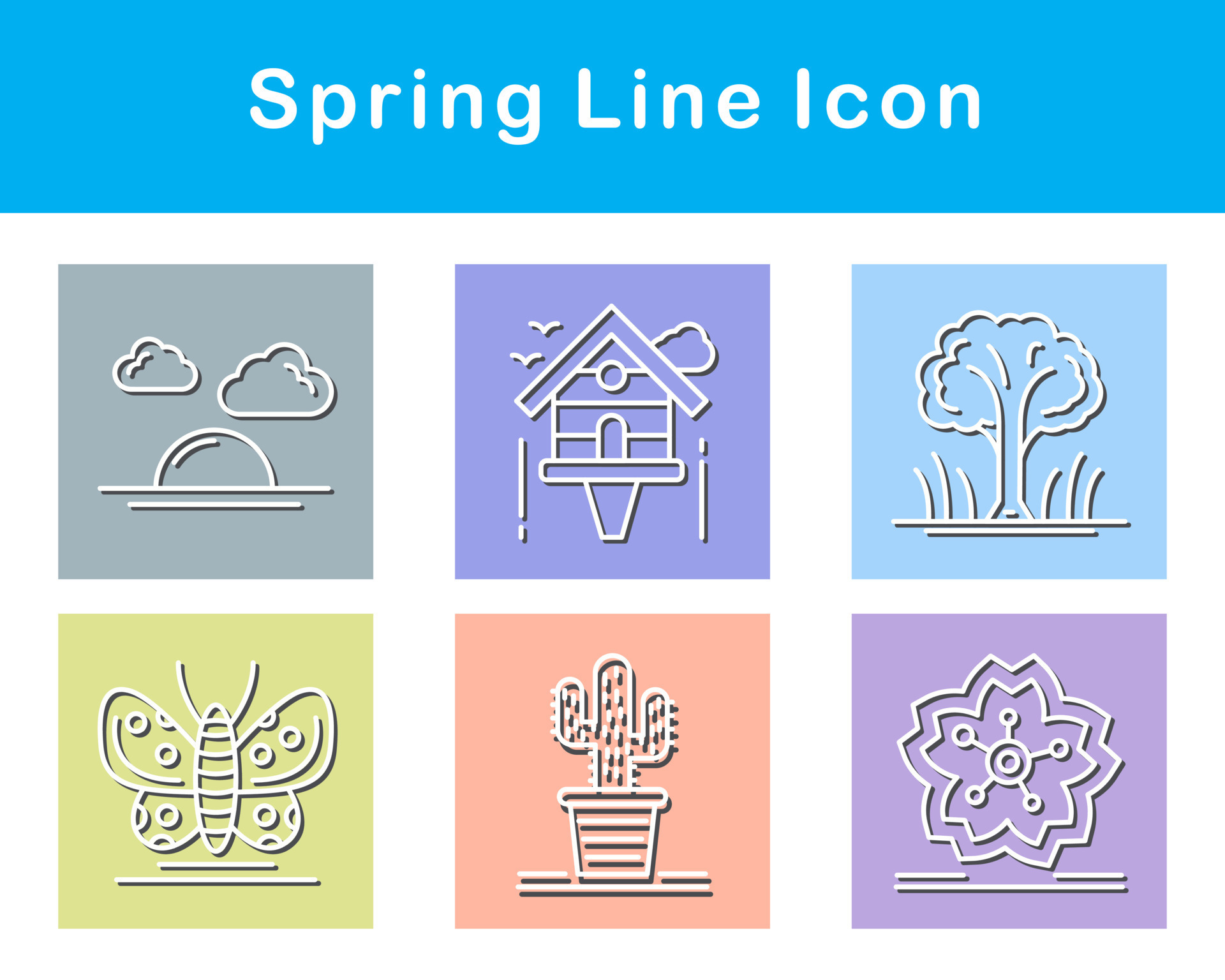 Spring Vector Icon Set 21273747 Vector Art at Vecteezy