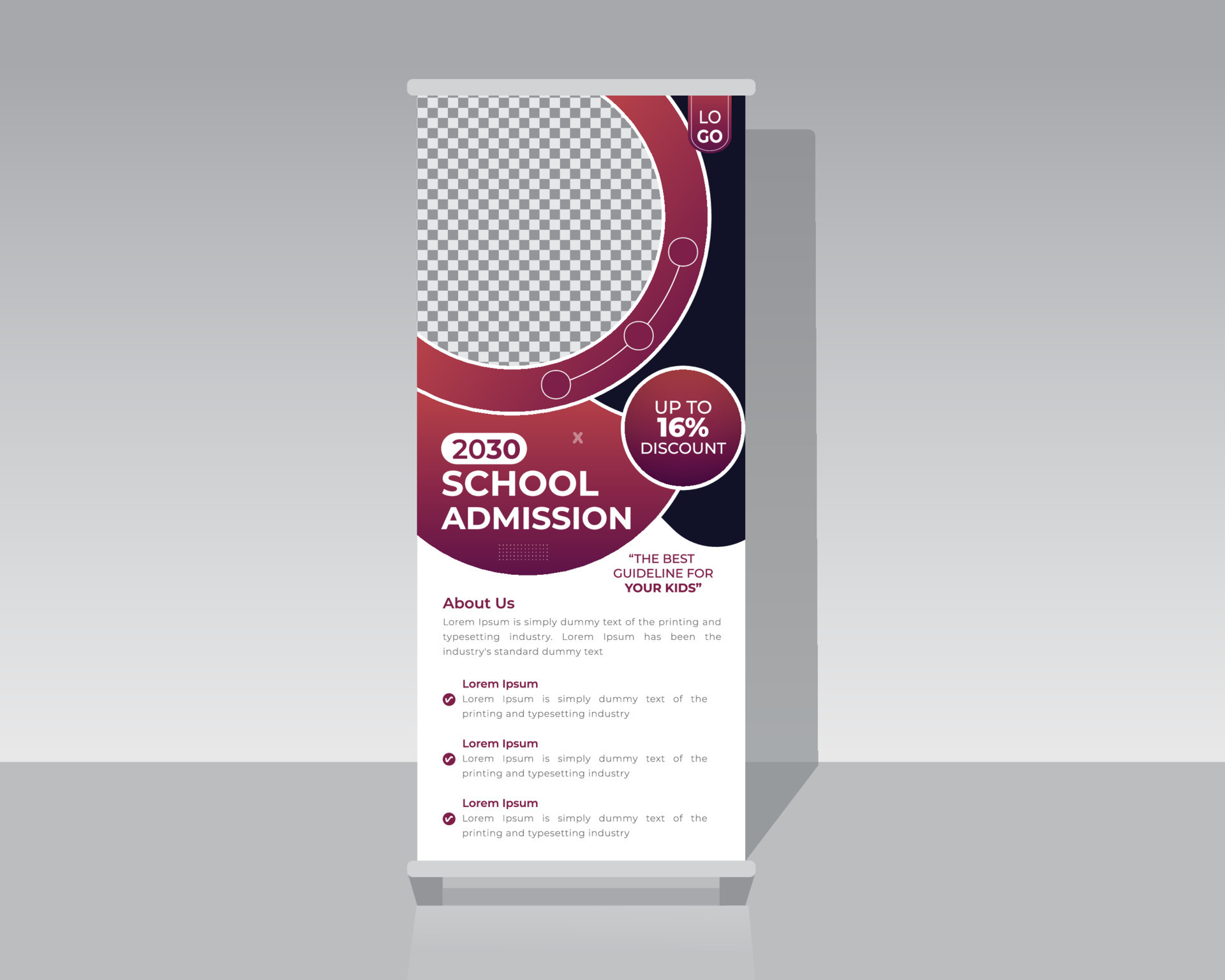 School Admission open roll up banner design template 21275370 Vector ... School Admission open roll up banner design template 21275370 Vector ...