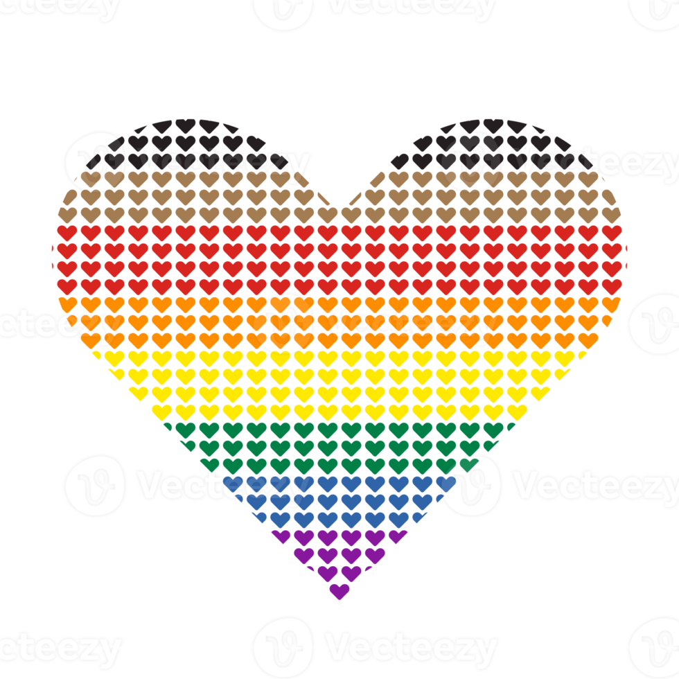Pride Flag Heart Shape Icon With Heart Pattern Inside Heart Symbol