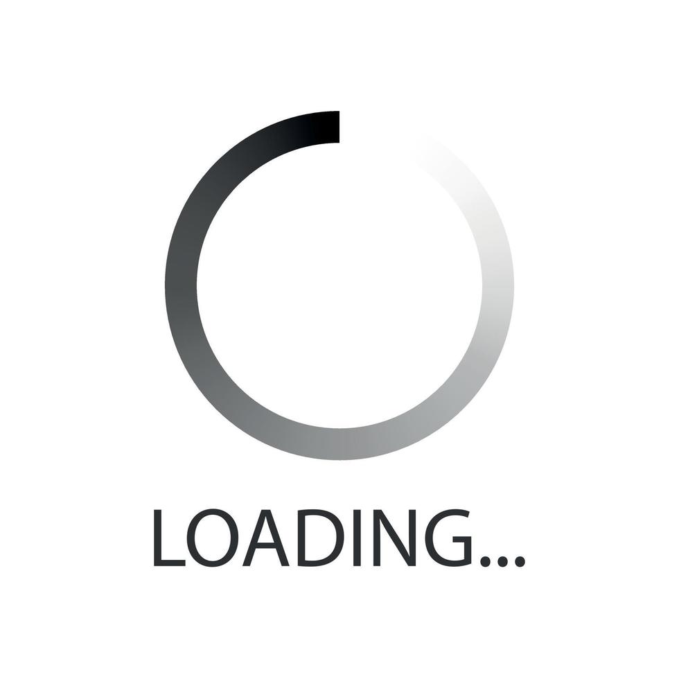 Loading bar icon in flat style. Progress indicator vector illustration ...
