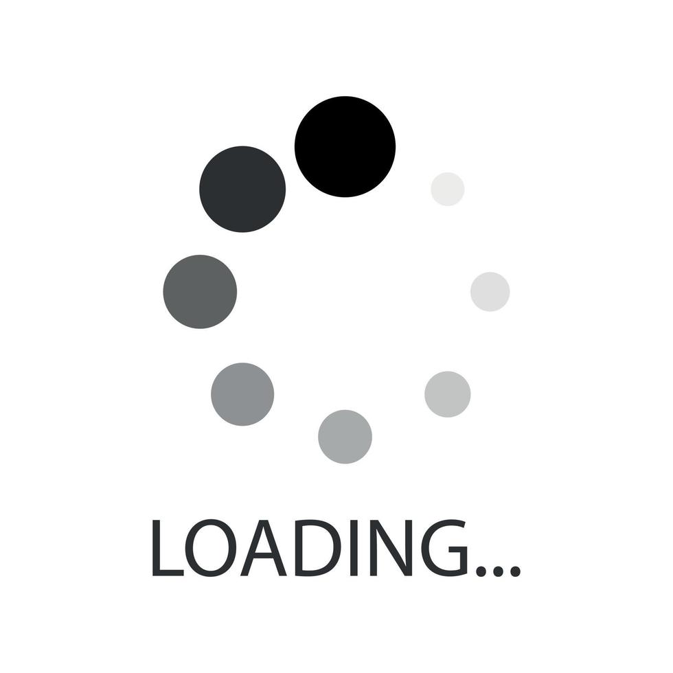Loading bar icon in flat style. Progress indicator vector illustration ...
