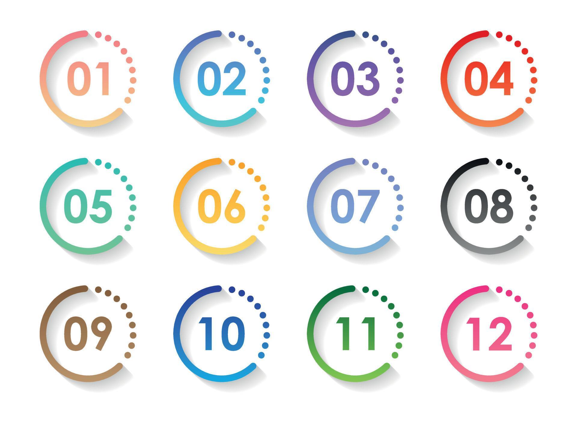 Numbers font icon in flat style. Typography vector illustration on ...