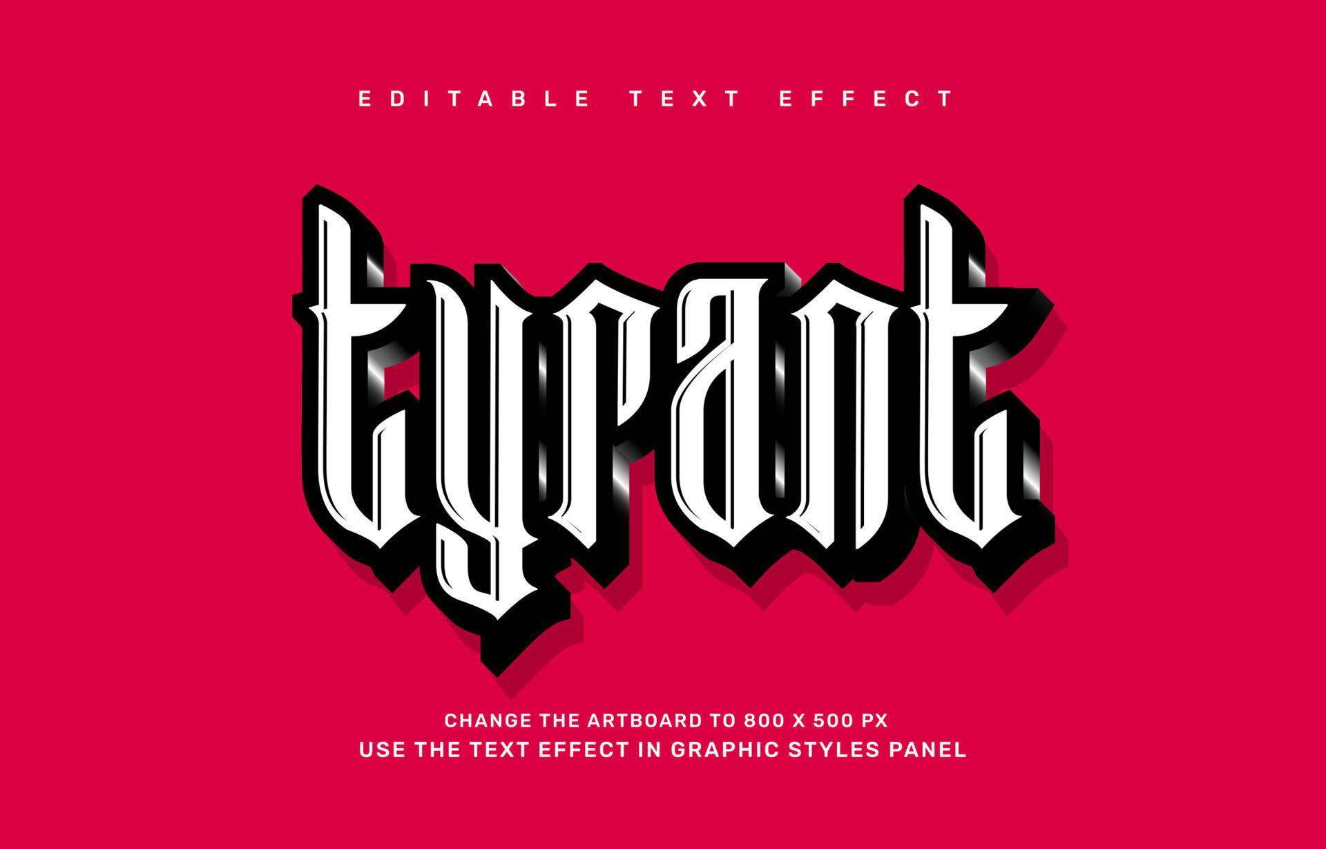 Tyrant editable text effect template 21282573 Vector Art at Vecteezy