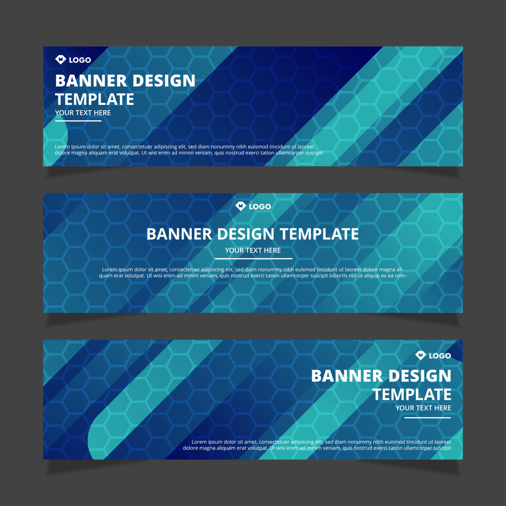 Set of modern abstract vector banners design. Template ready for use in ...