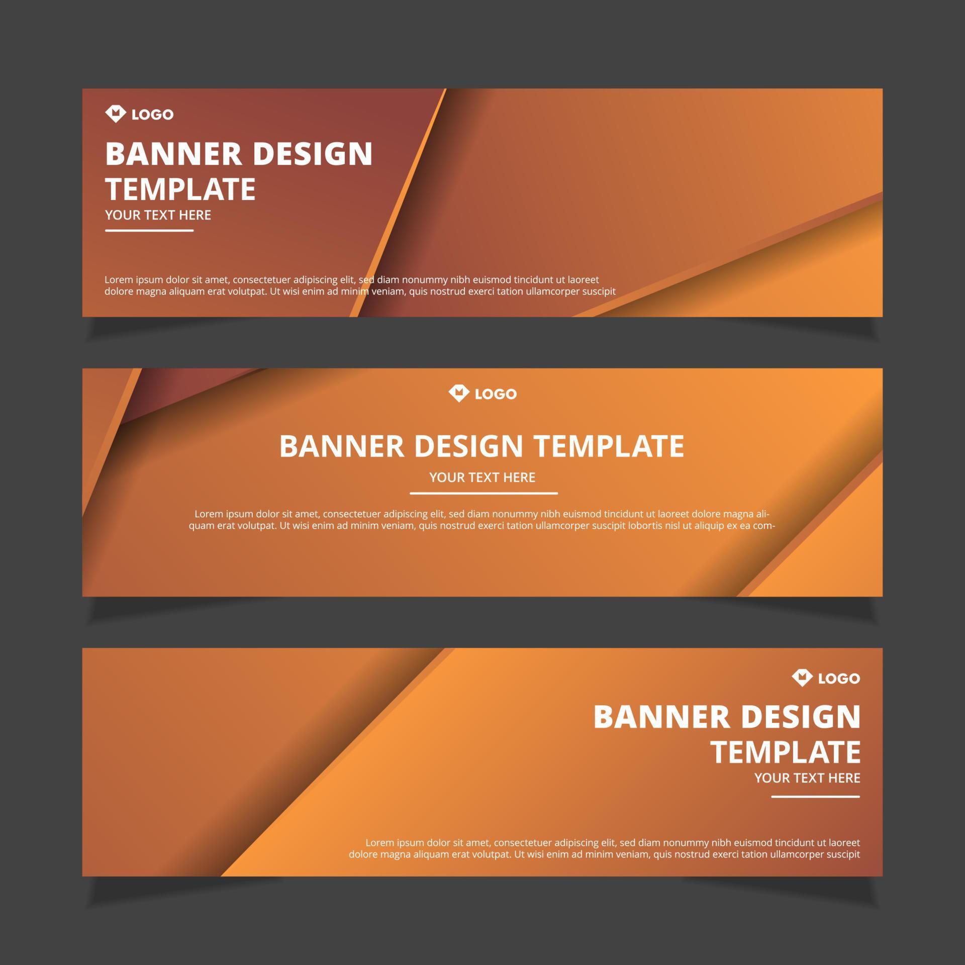 Set of creative modern abstract vector business banners design ...