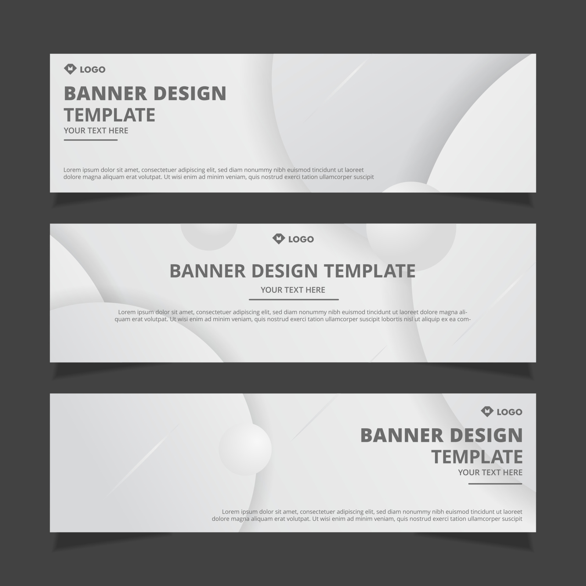 Set of modern abstract vector banners design. Template ready for use in ...