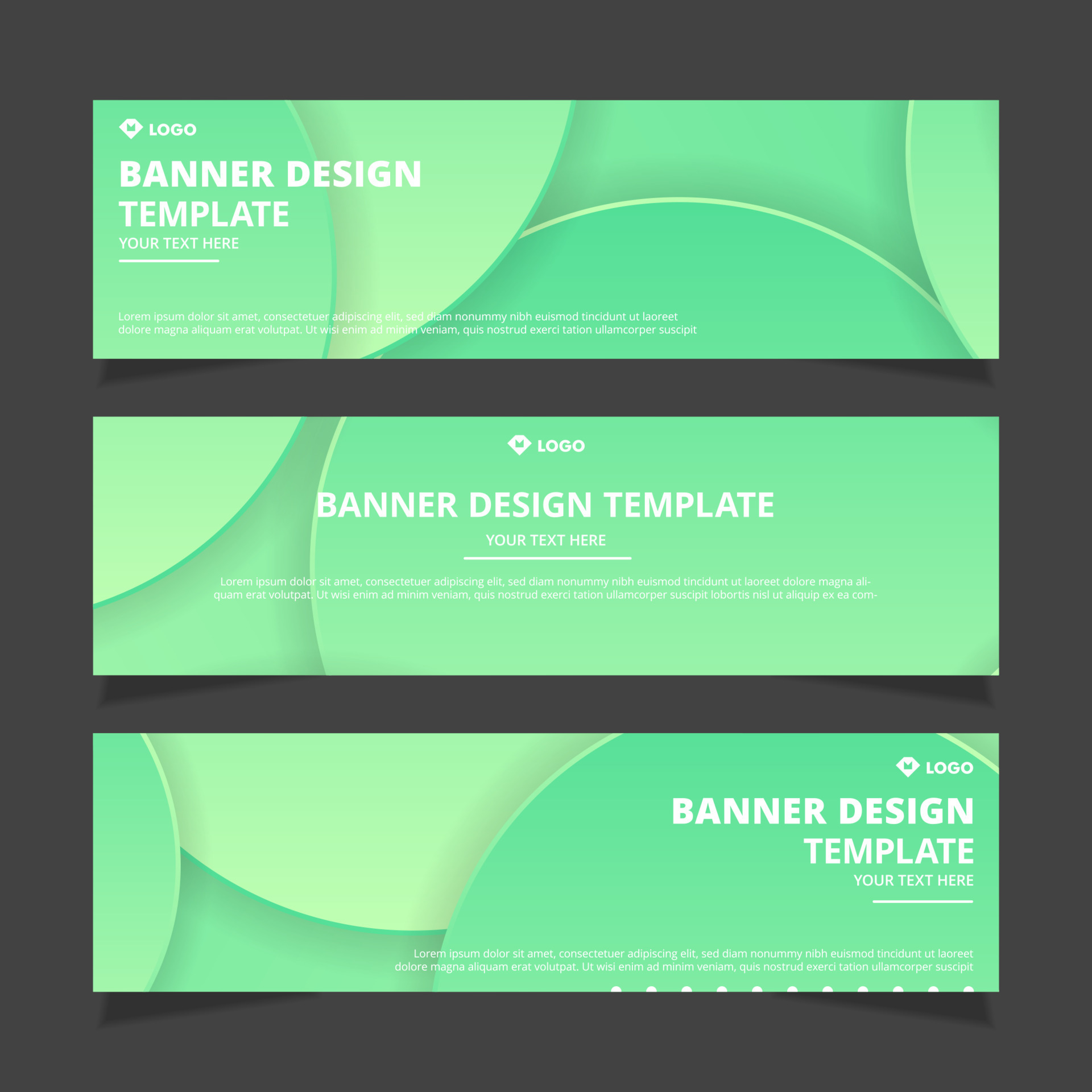 Set of modern abstract vector banners design. Template ready for use in ...