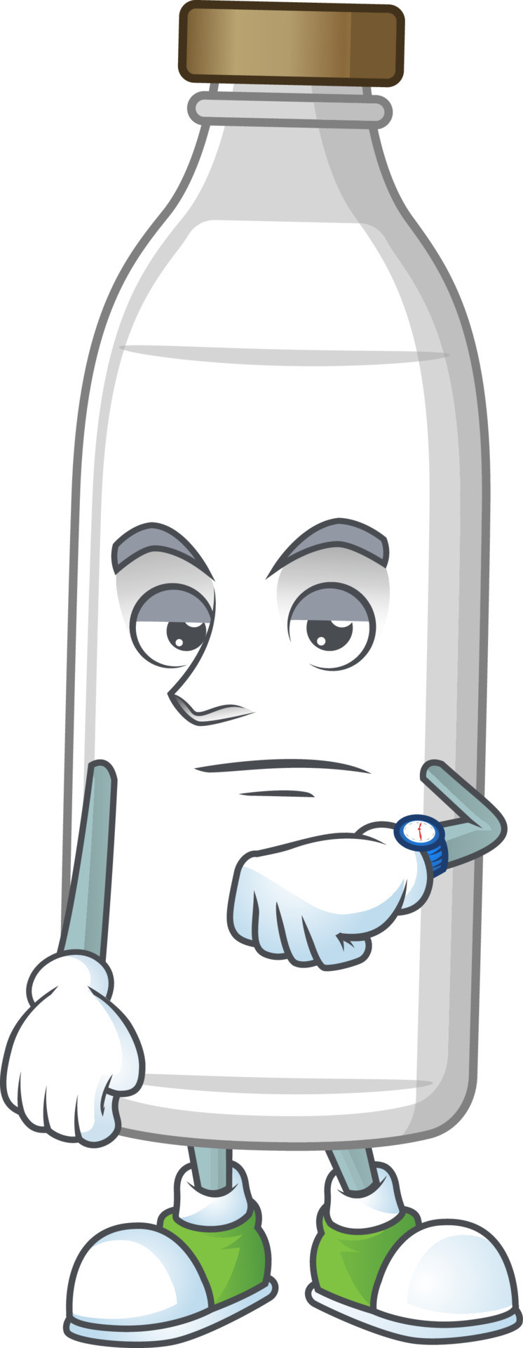 Milk Bottle Cartoon Character 21294835 Vector Art At Vecteezy