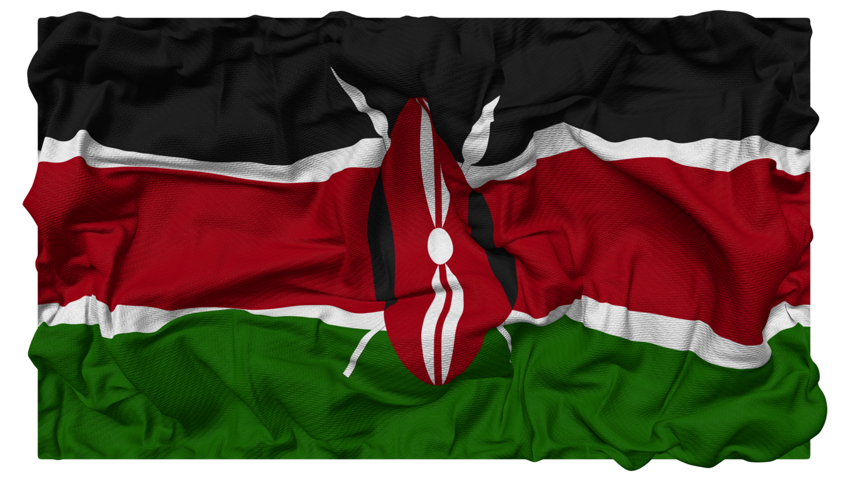 Kenya Flag Waves With Realistic Bump Texture Flag Background 3d