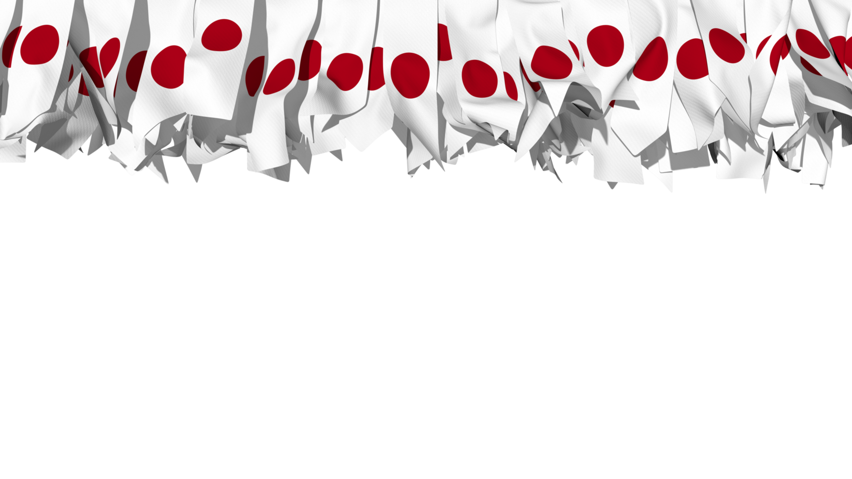 Japan Flag Different Shapes of Cloth Stripe Hanging From Top ...